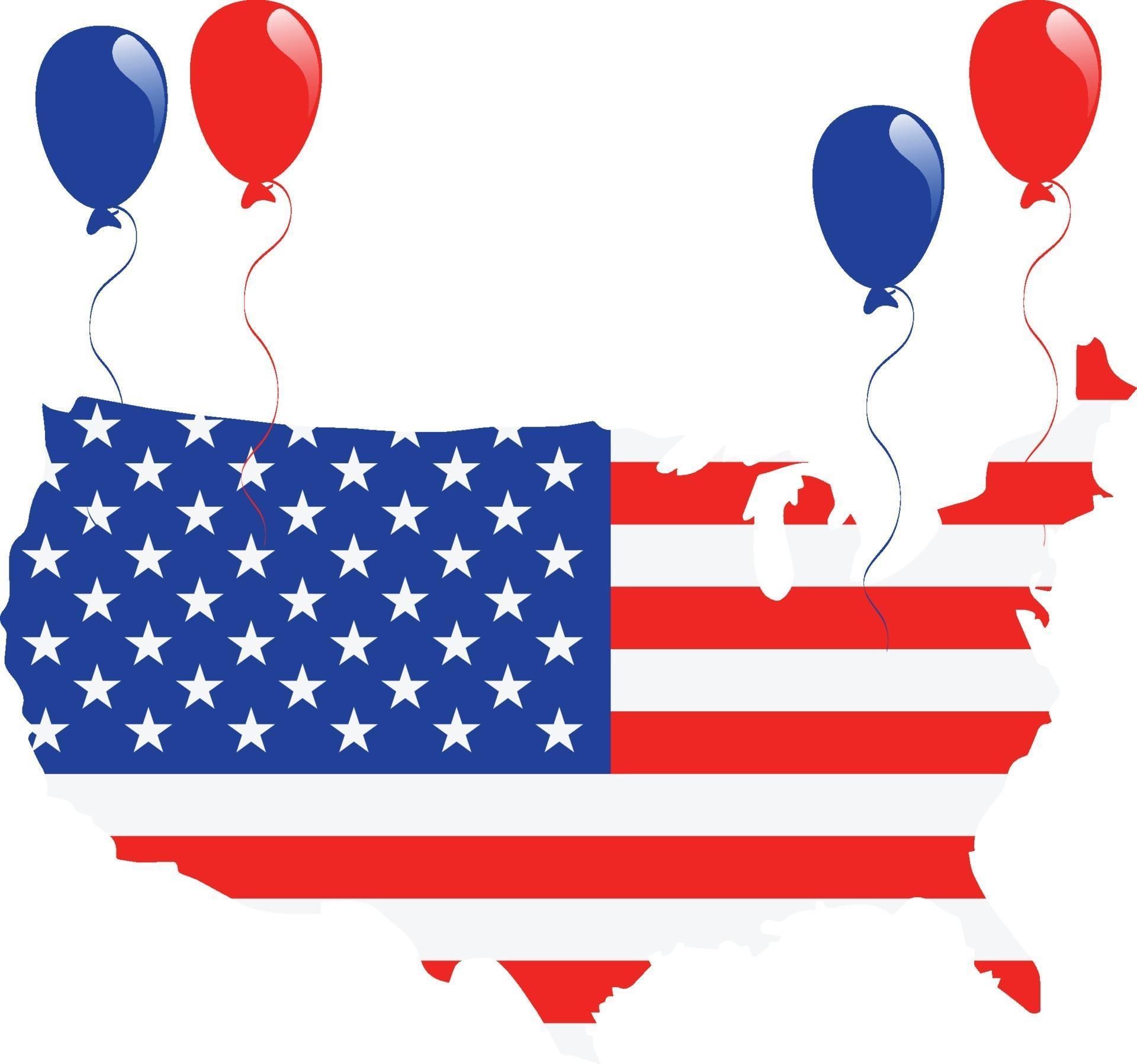 USA Map Flag 2243780 Vector Art at Vecteezy