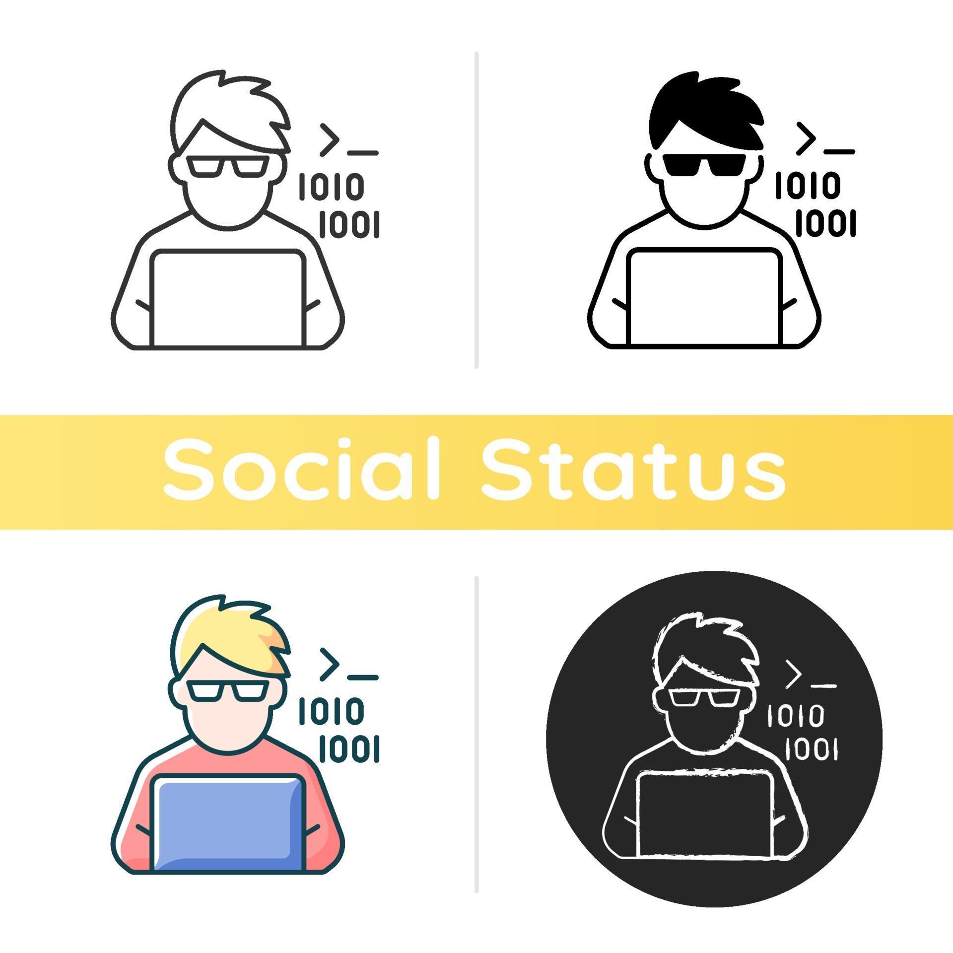 Programmer, computer expert icon 2248040 Vector Art at Vecteezy