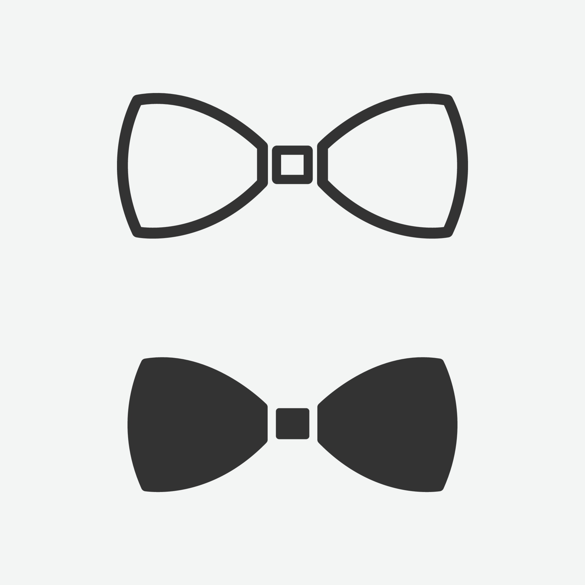 bow tie vector icon. clothing flat style vector sign. 2249667 Vector ...