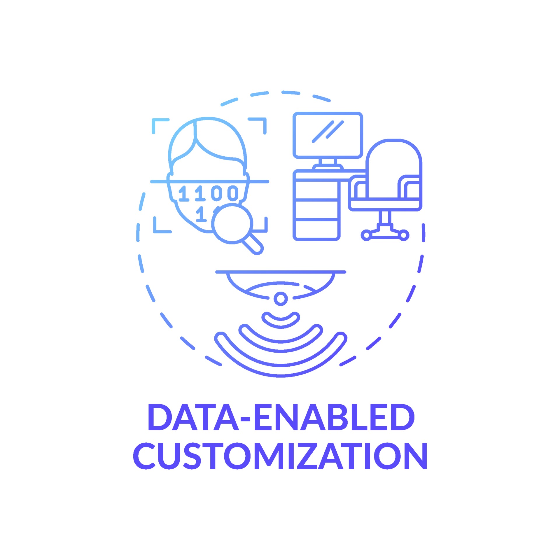 Data-enabled customization concept icon 2249844 Vector Art at Vecteezy