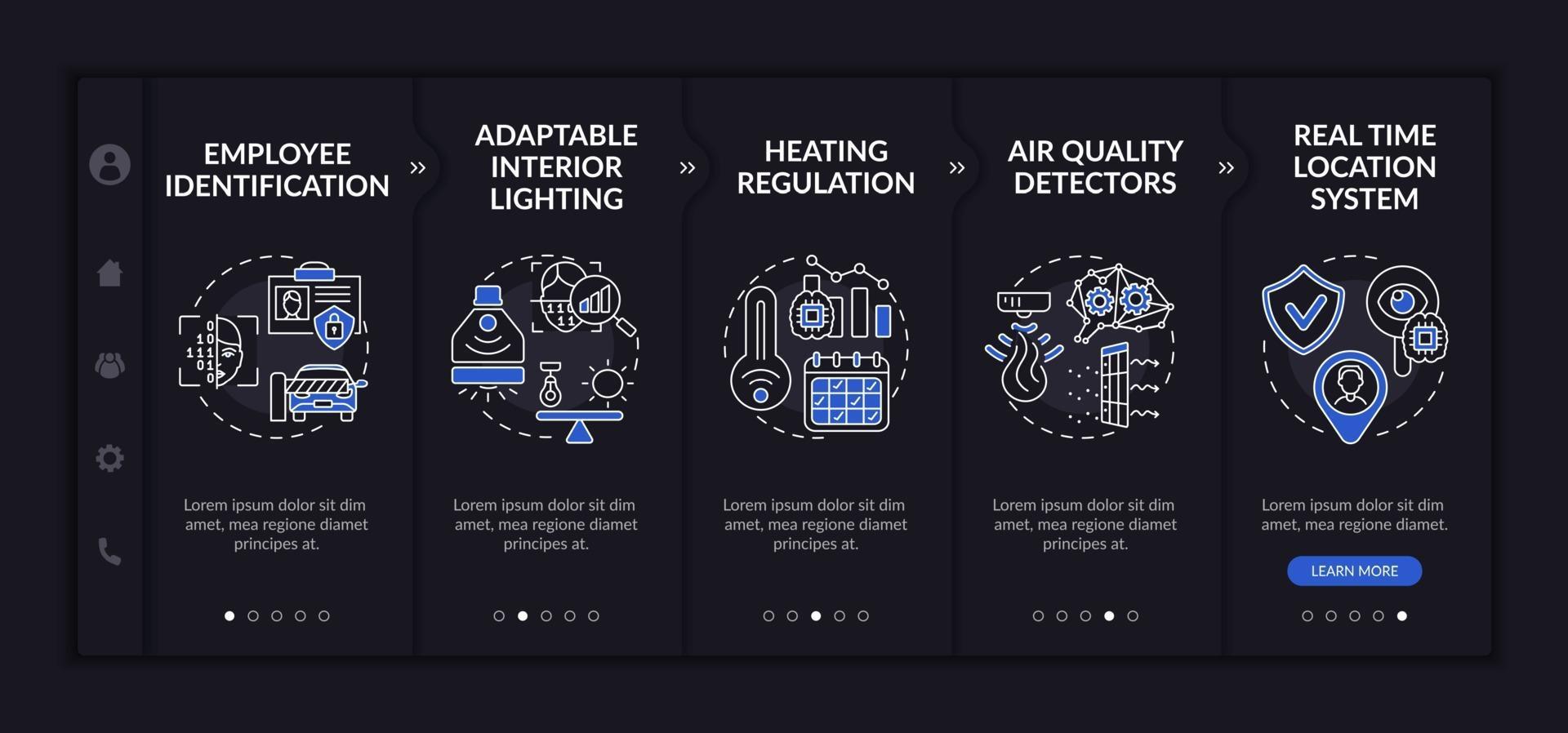 Futuristic smart worksite onboarding vector template 2250244 Vector Art ...