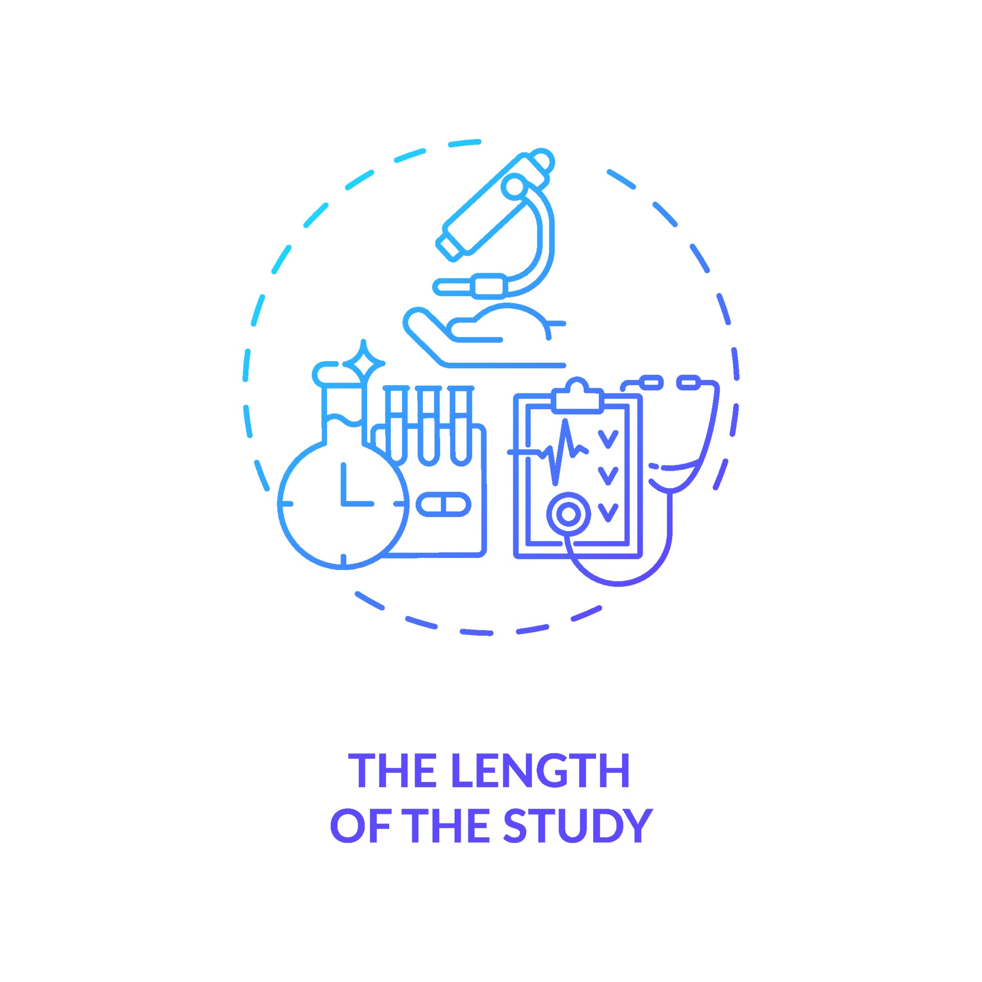 Study length concept icon 2255607 Vector Art at Vecteezy
