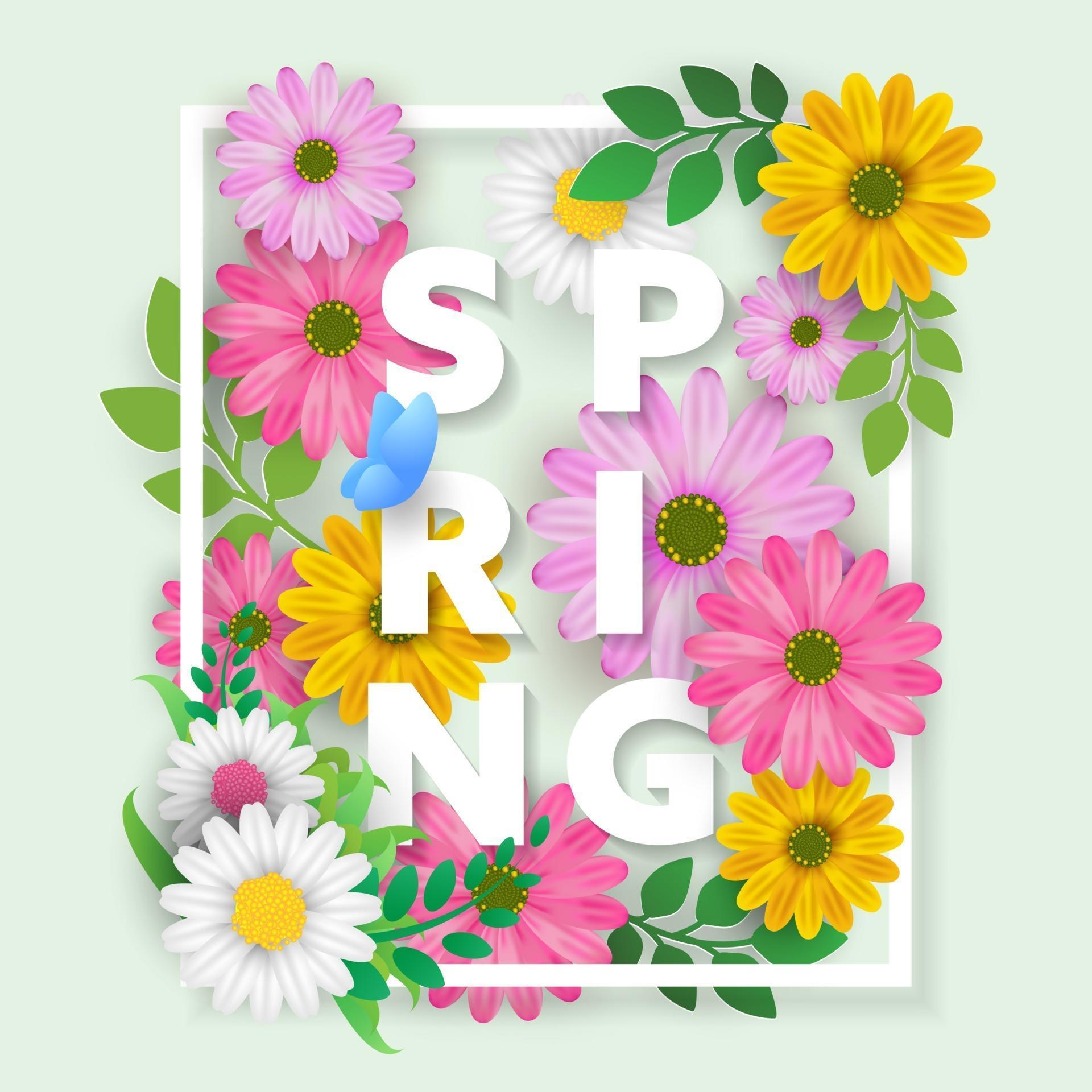 Spring background or banner design with lovely element. EPS10 vector ...