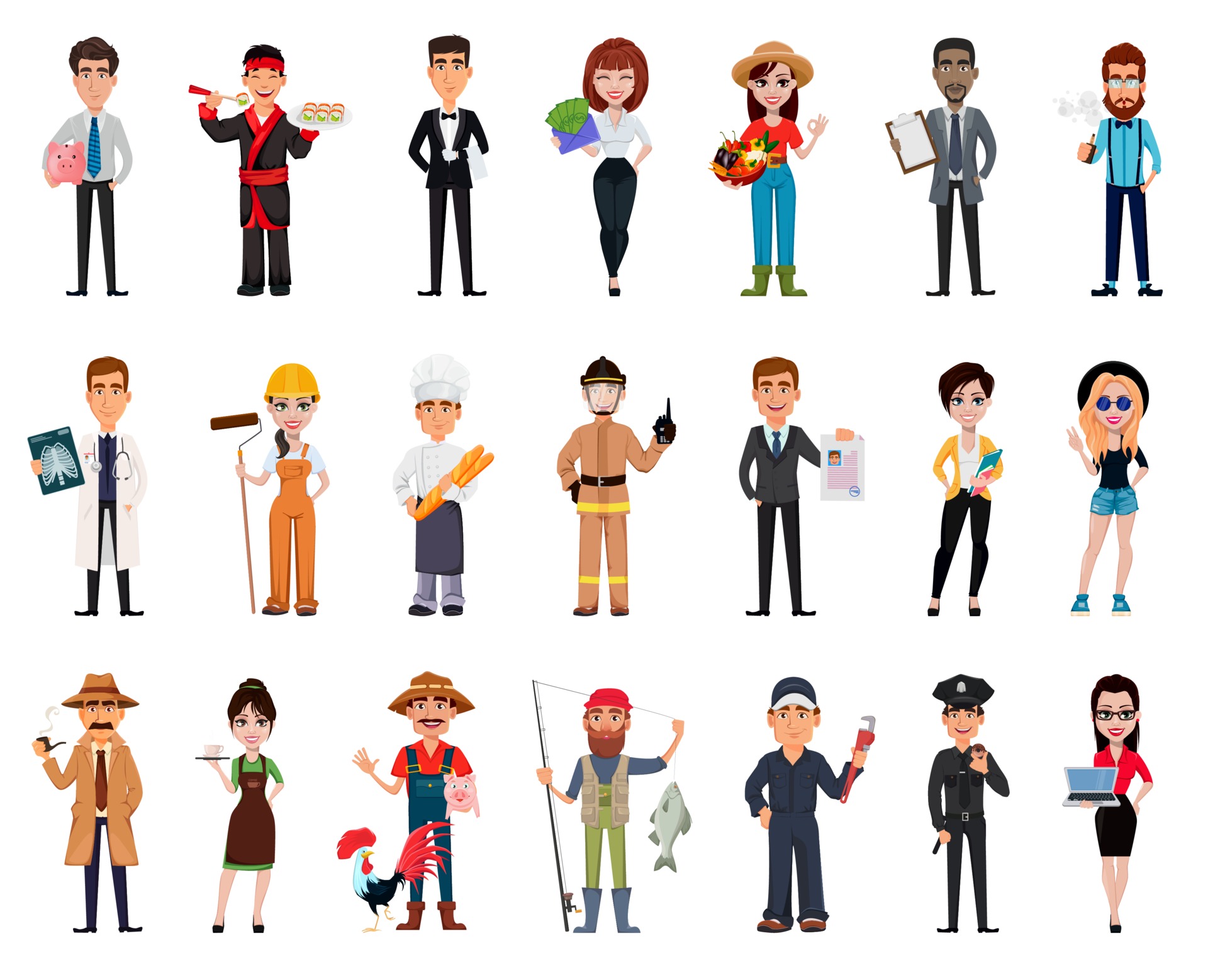 People of different professions set 2257046 Vector Art at Vecteezy People of different professions set 2257046 Vector Art at Vecteezy