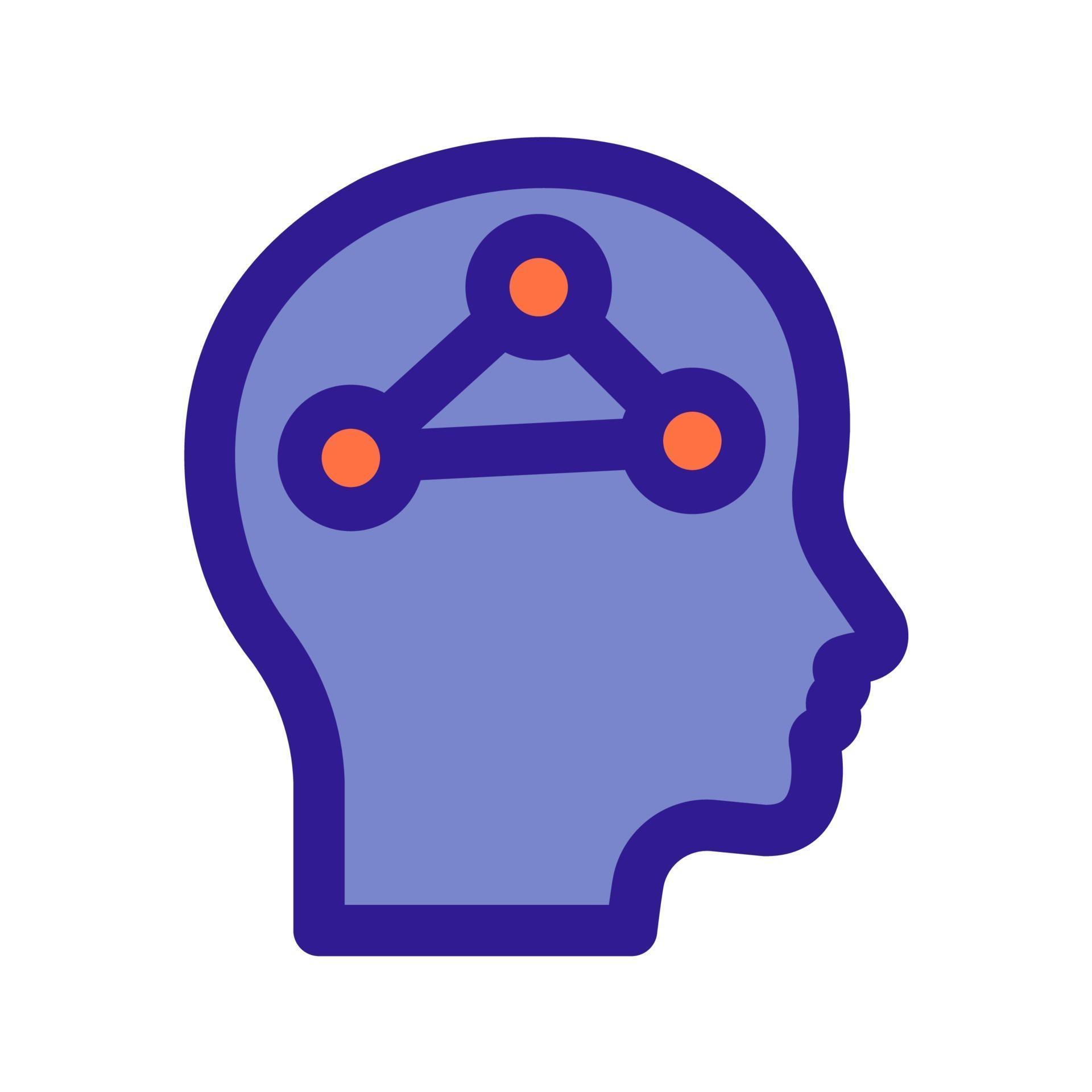 Head outline icon. Vector item from set, dedicated to Big Data and ...