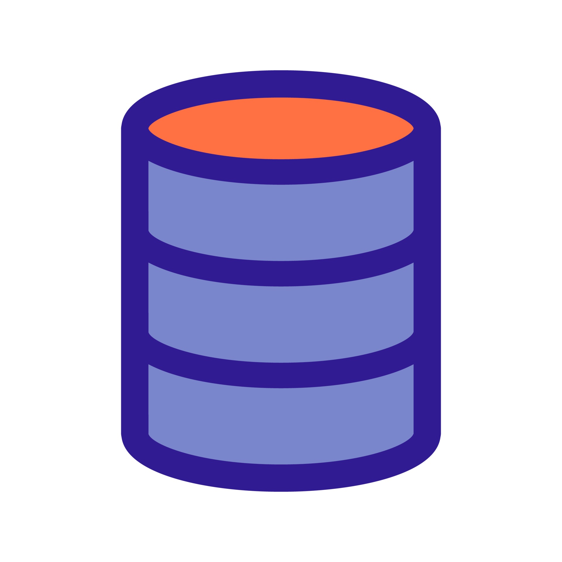 Database Outline Icon Vector Item From Set Dedicated To Big Data And Machine Learning 2258410
