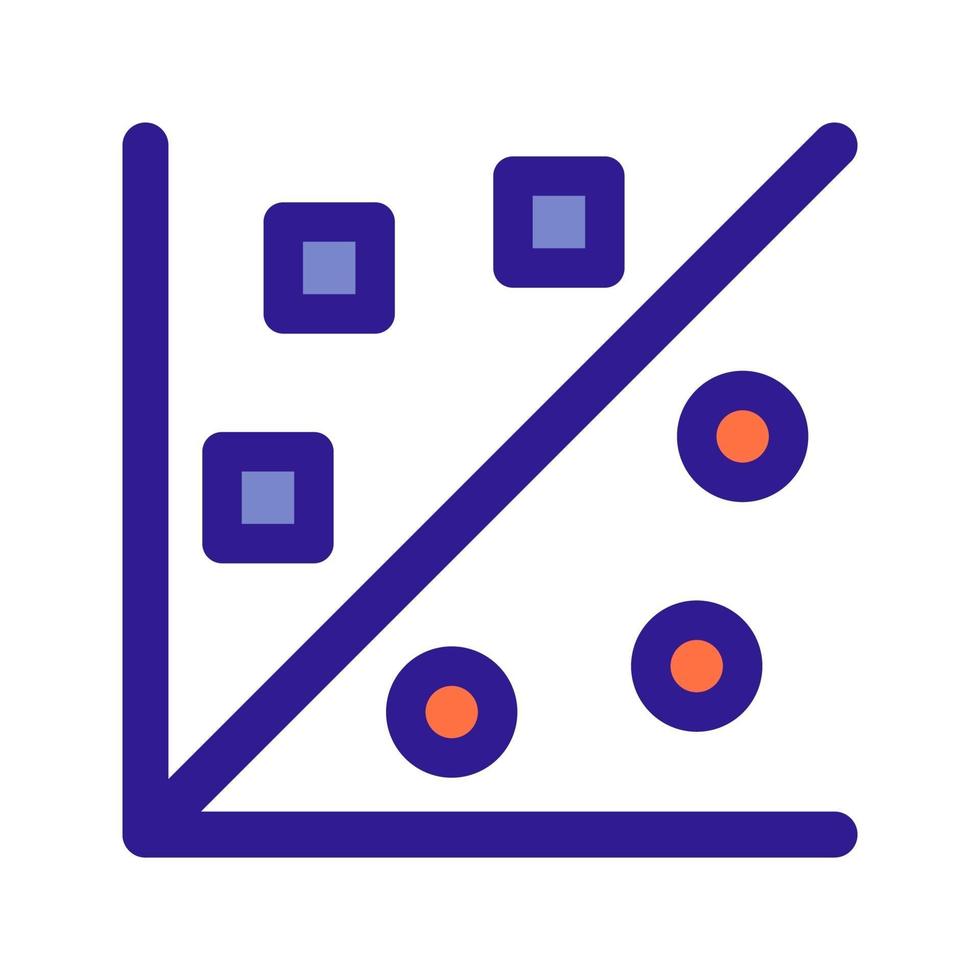 Graph visualization outline icon. Vector item from set, dedicated to ...