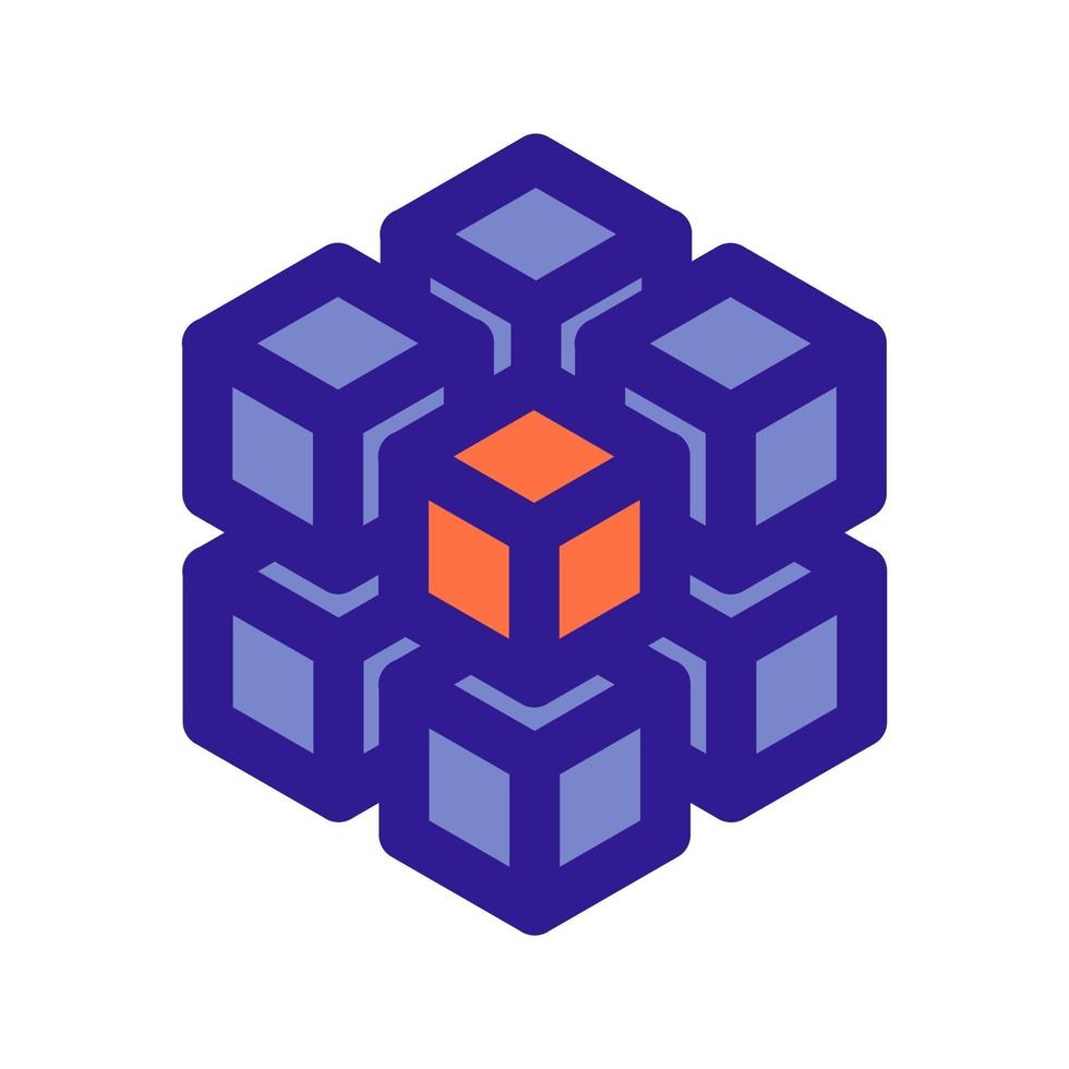 3d array outline icon. Vector item from set, dedicated to Big Data and ...