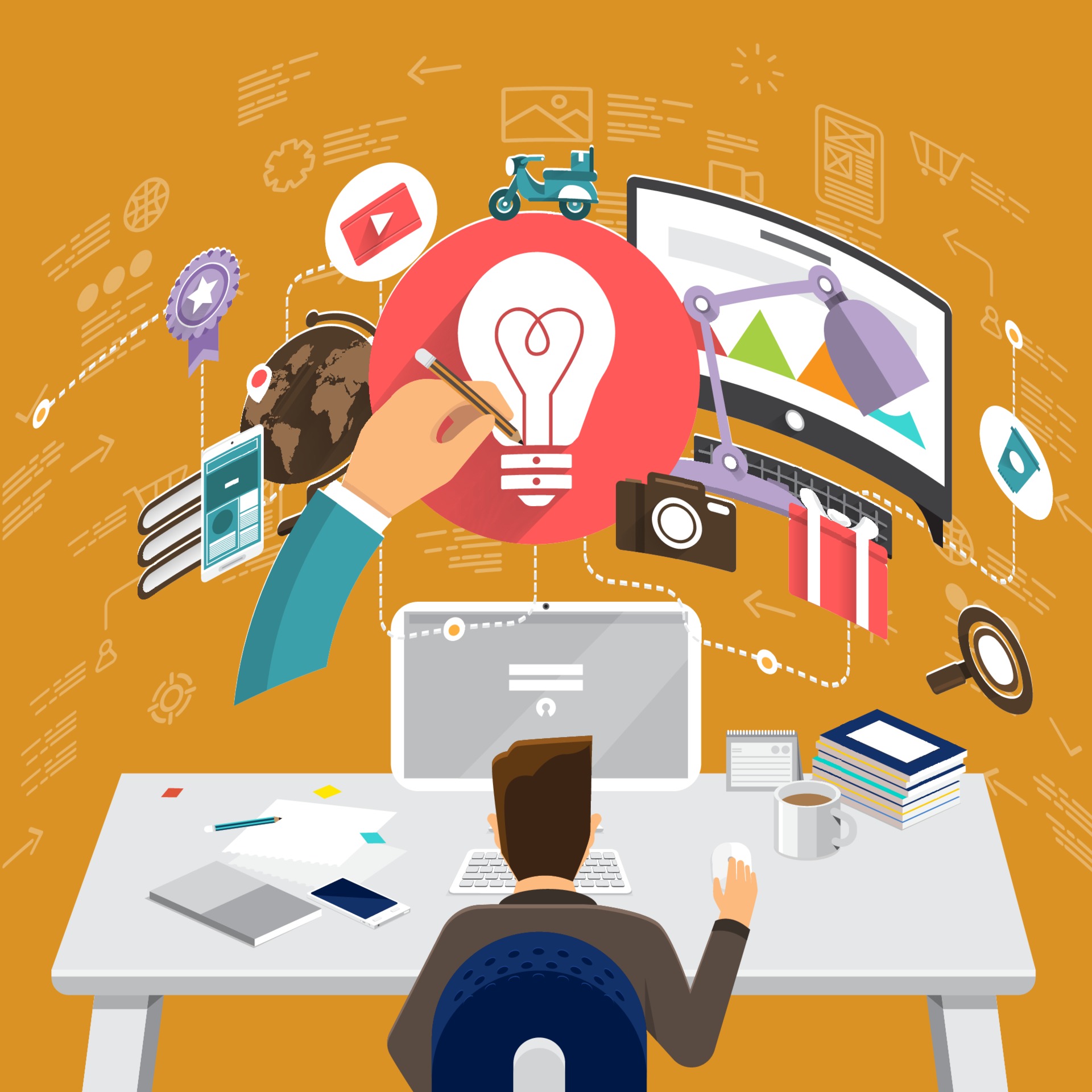 digital marketing illustrations 2259053 Vector Art at Vecteezy