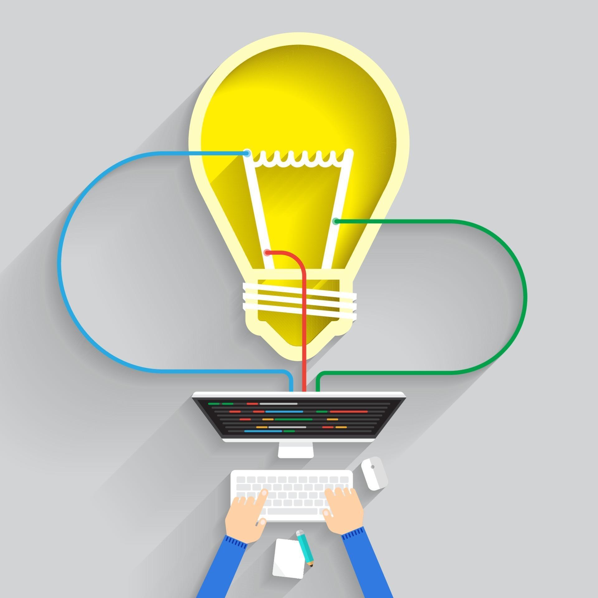 programmer building Idea 2259287 Vector Art at Vecteezy