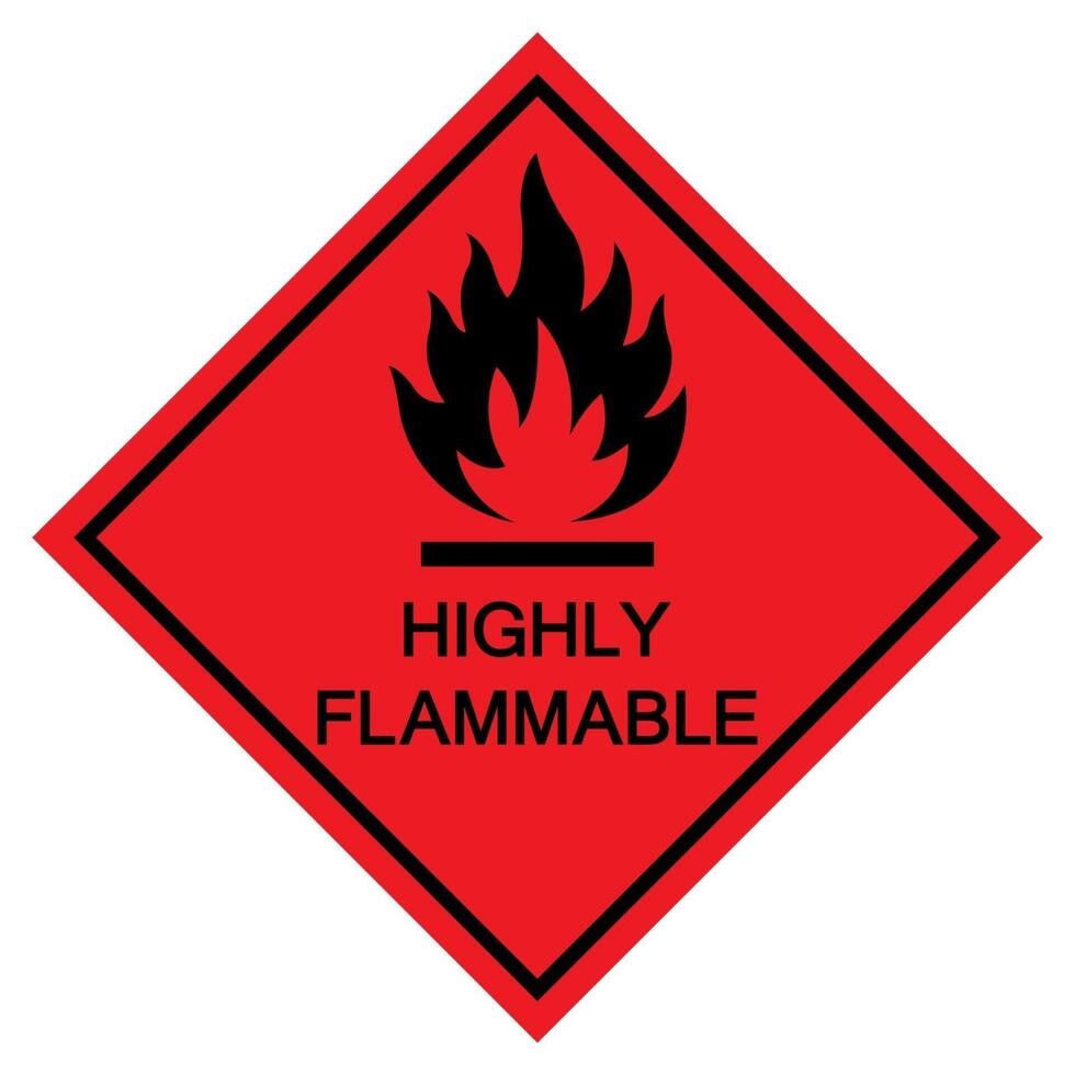 Highly Flammable Symbol Sign Isolate On White Background,Vector ... Highly Flammable Symbol Sign Isolate On White Background,Vector ...