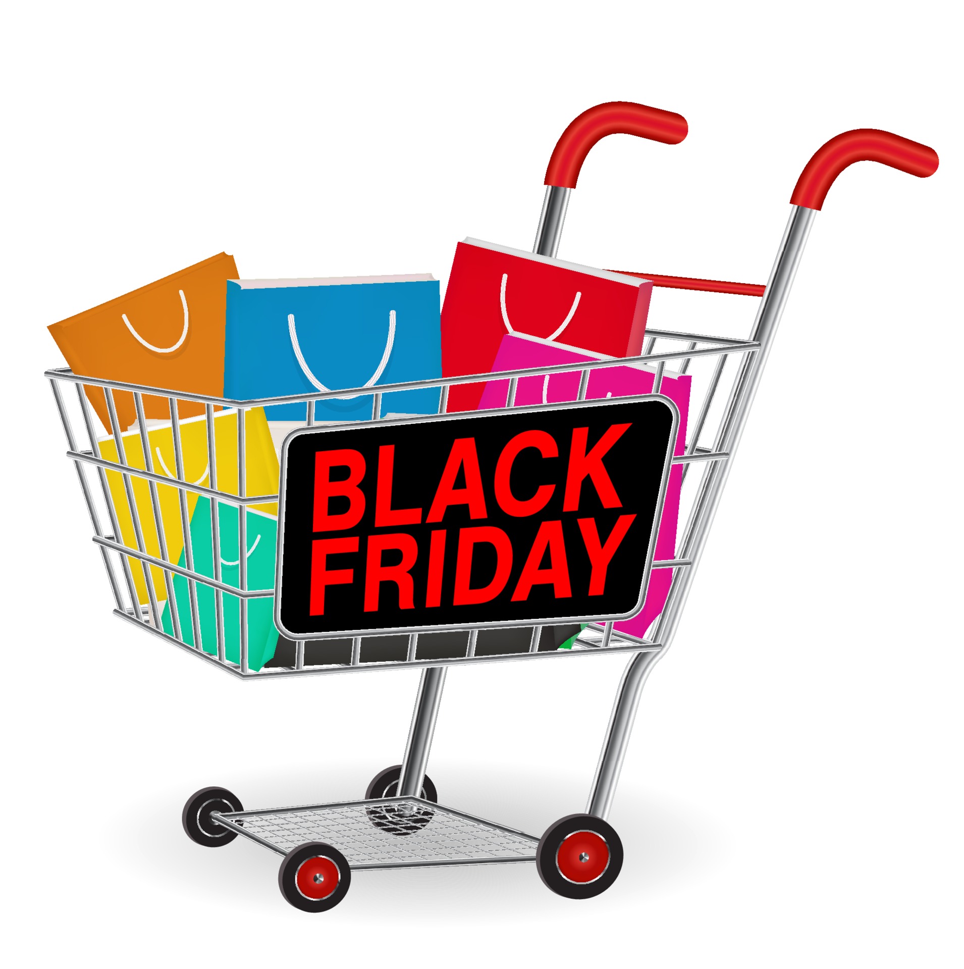 black friday shopping paper bag on cart 2264576 Vector Art at Vecteezy