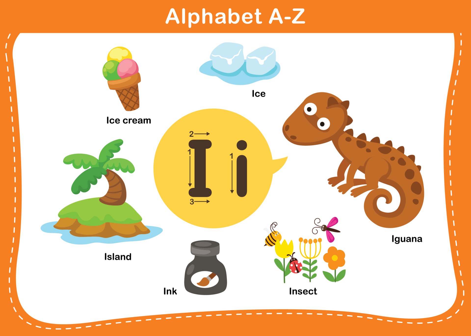 Alphabet Letter I vector illustration 2268017 Vector Art at Vecteezy