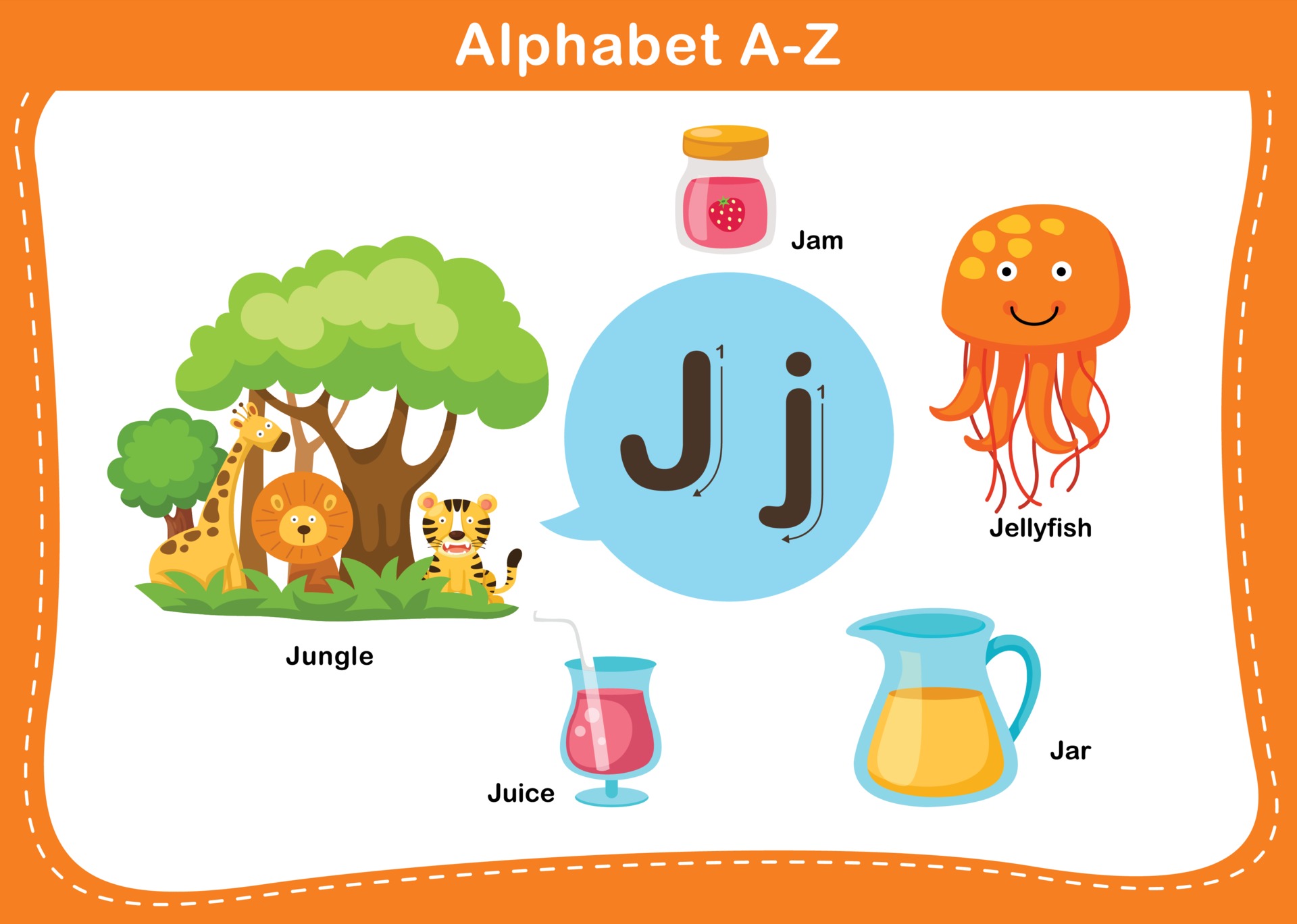 Alphabet Letter J vector illustration 2268020 Vector Art at Vecteezy