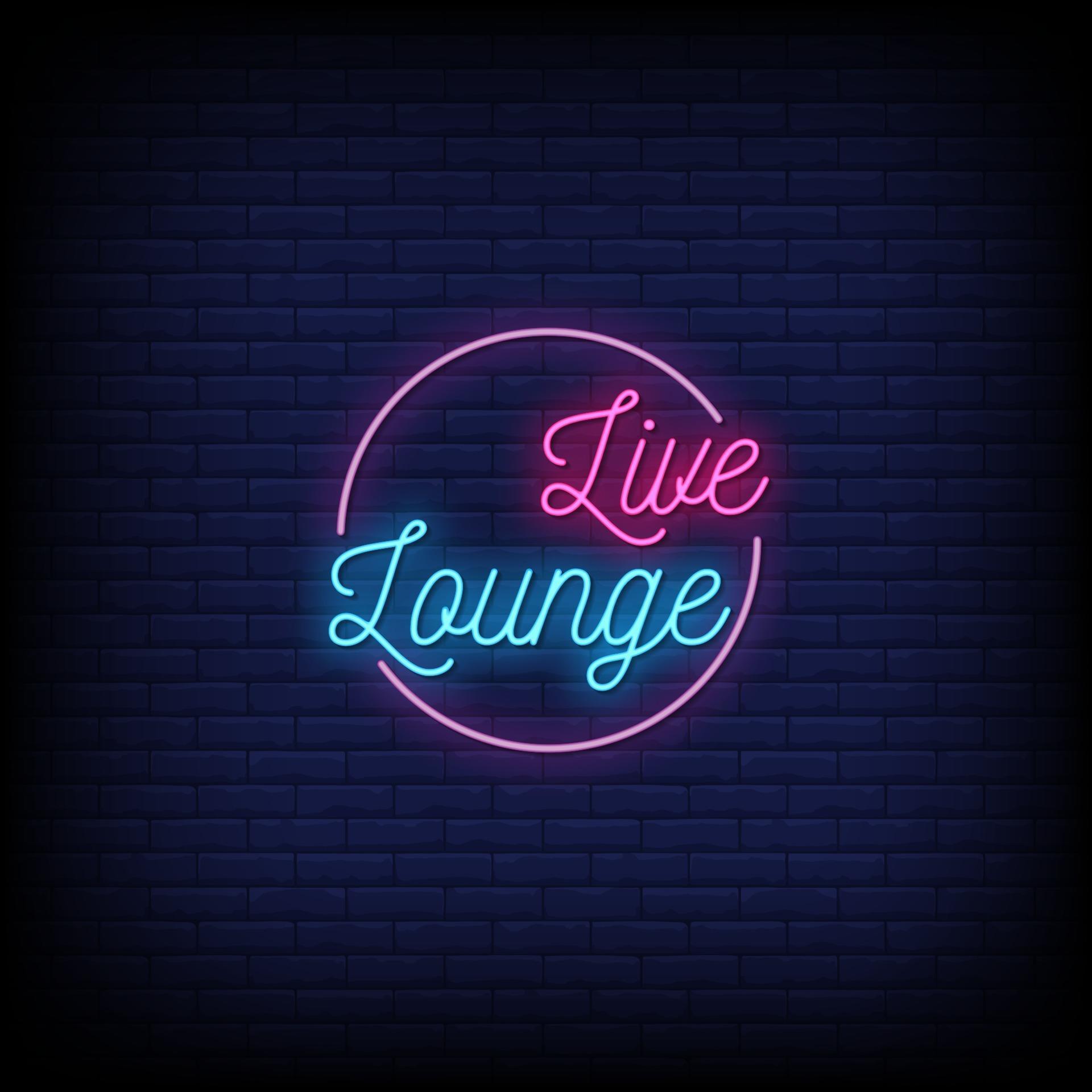 Live Lounge Neon Signs Style Text Vector 2268376 Vector Art At Vecteezy