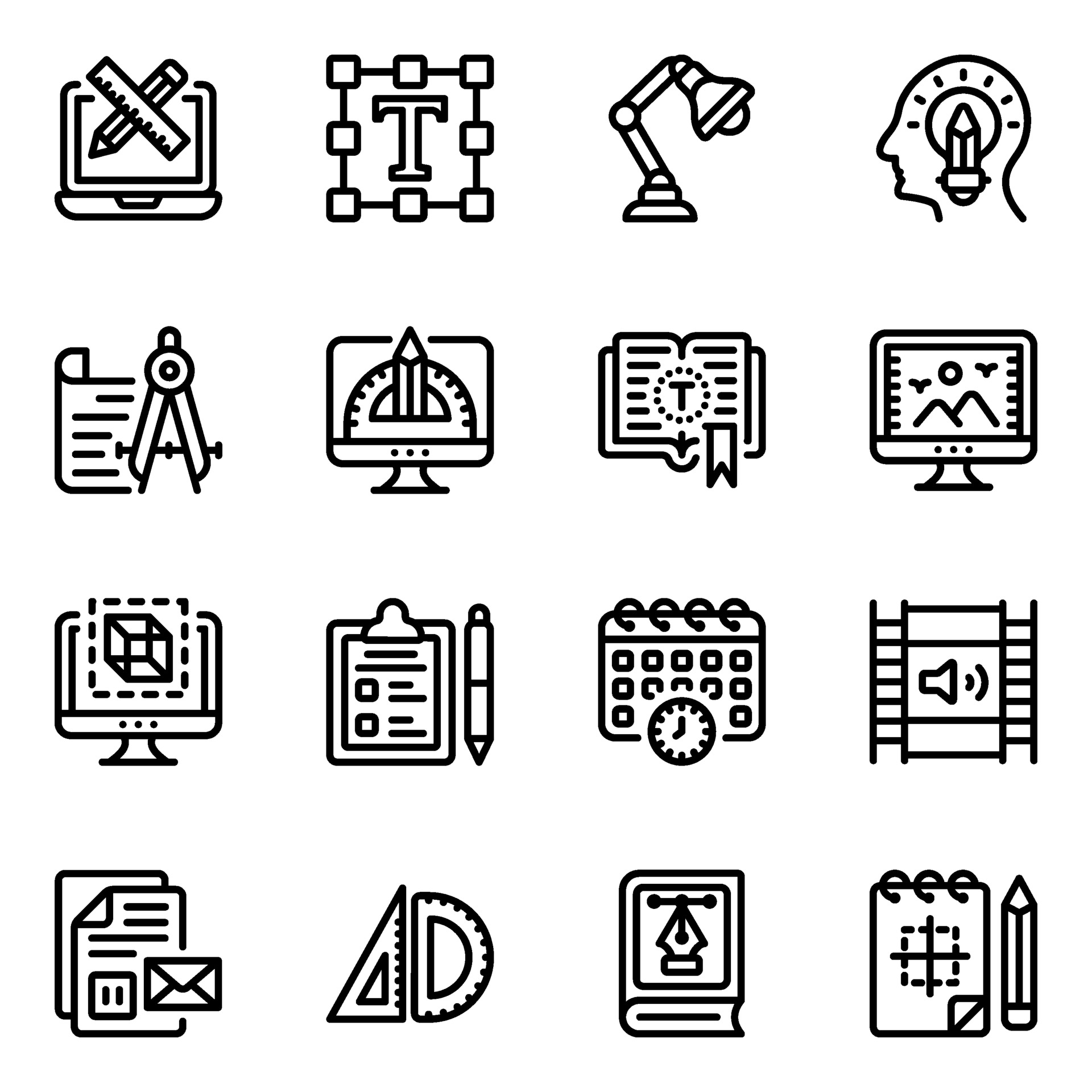 Virtual Drawing Elements 2269025 Vector Art at Vecteezy