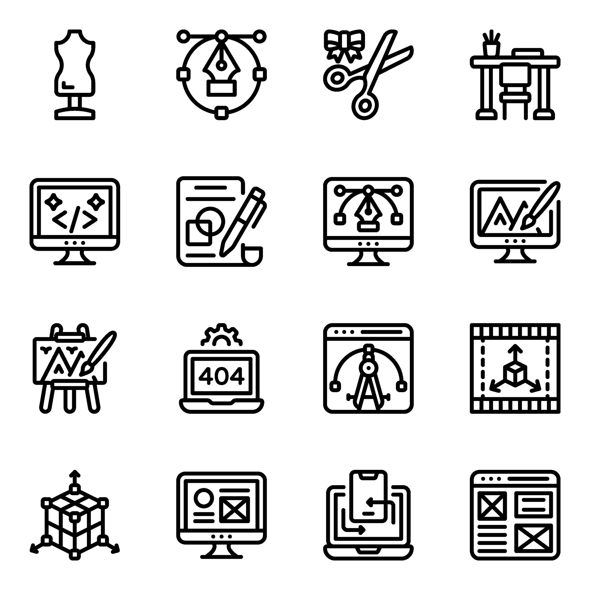 Graphic Design Linear Icons 2269101 Vector Art at Vecteezy Graphic Design Linear Icons 2269101 Vector Art at Vecteezy