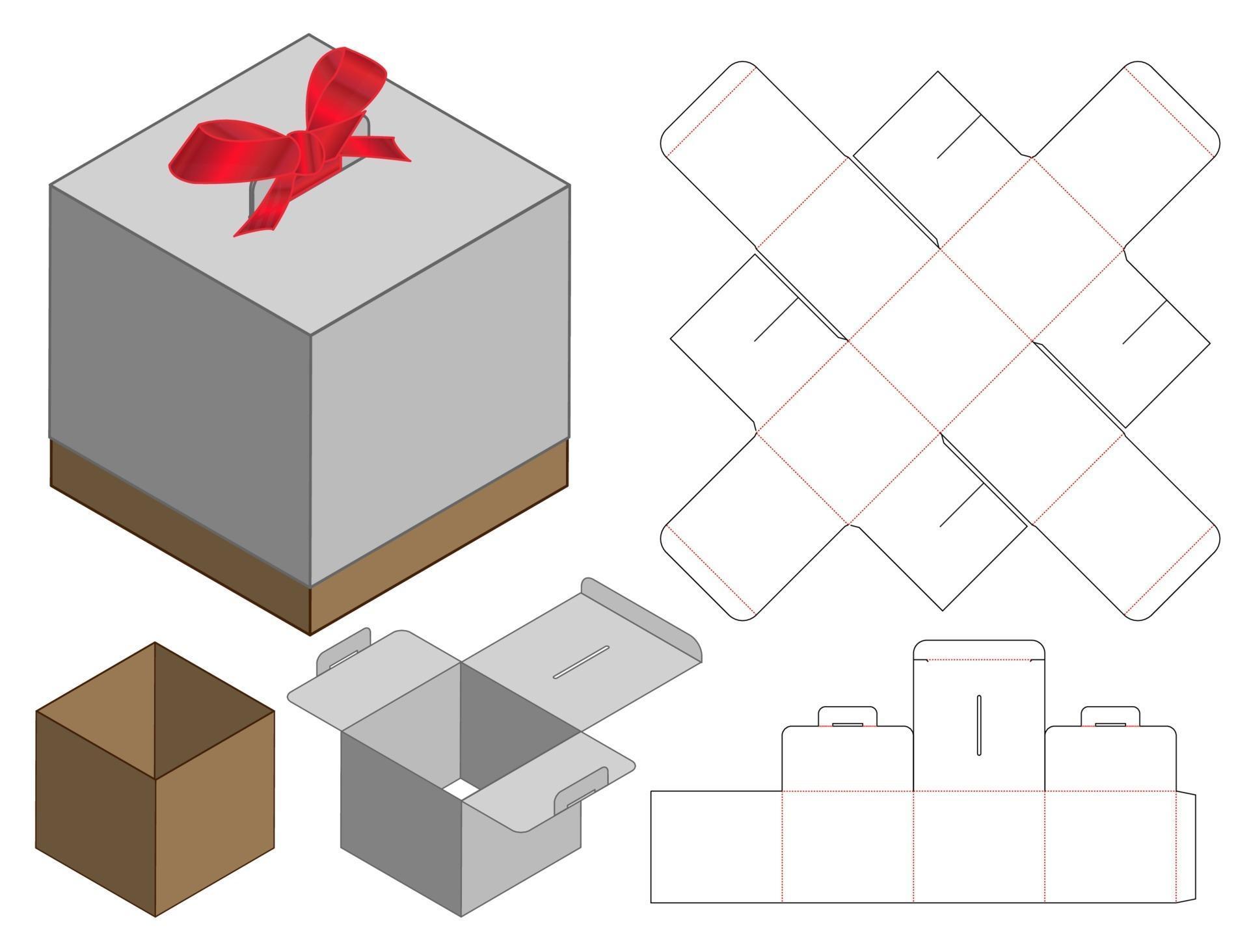 Diseño De Plantilla Troquelada De Embalaje De Caja Maqueta 3d 2271959
