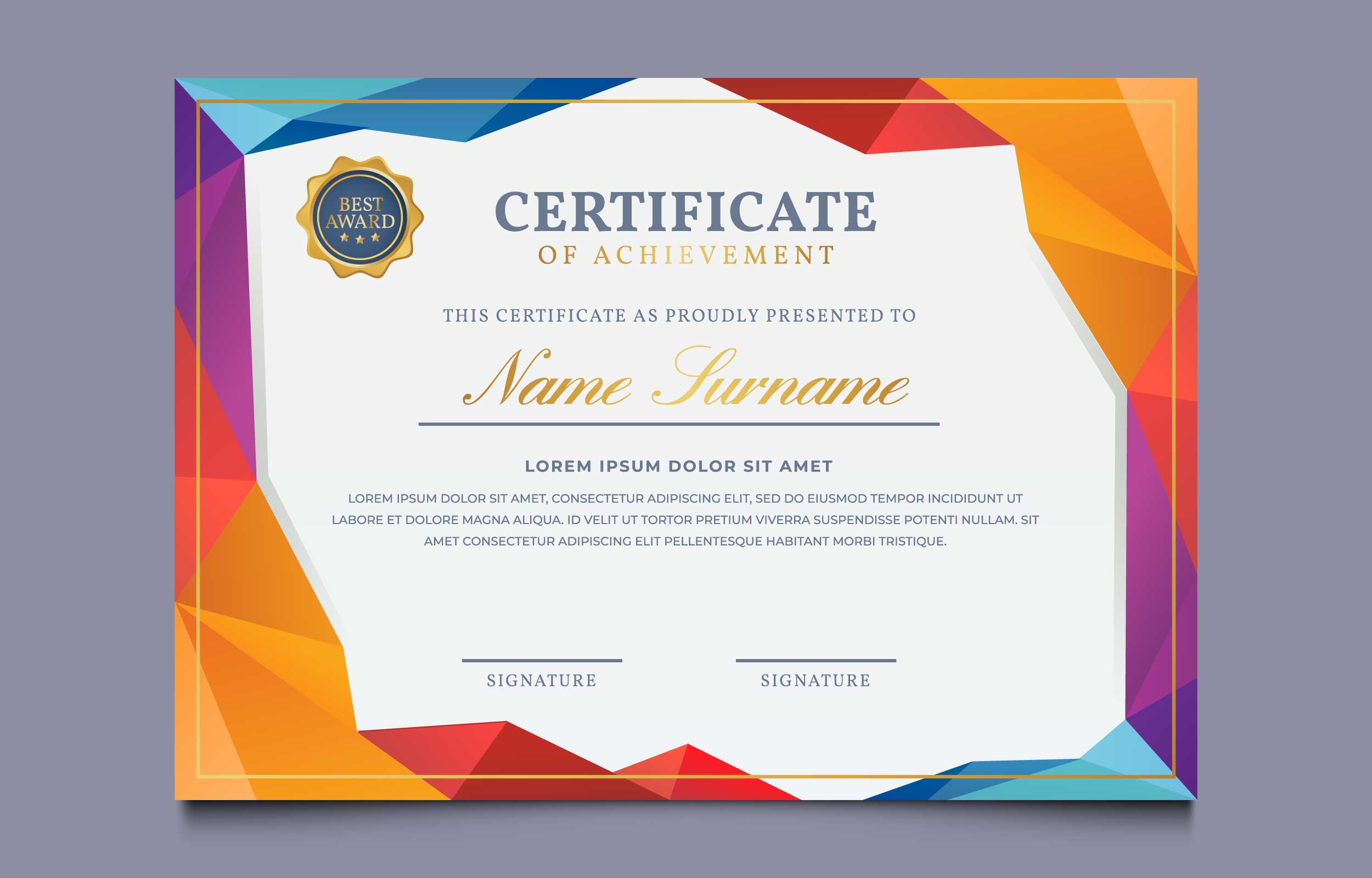 Certificate of Achievement Template 2271982 Vector Art at Vecteezy