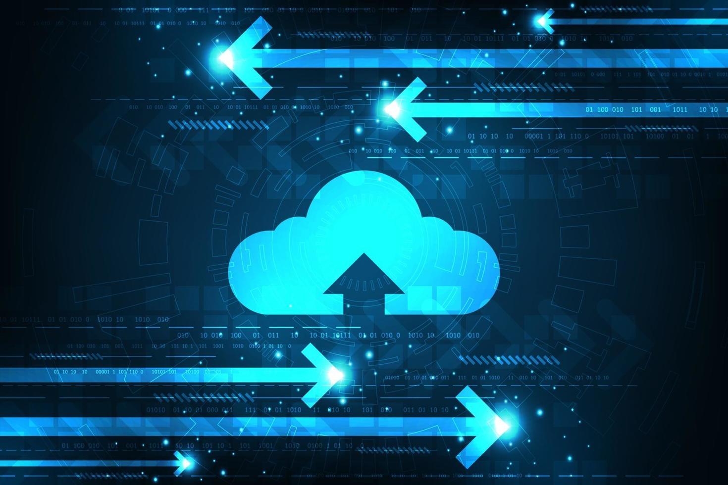 Cloud interface that shows data uploading to the internet. 2275414 Vector Art at Vecteezy
