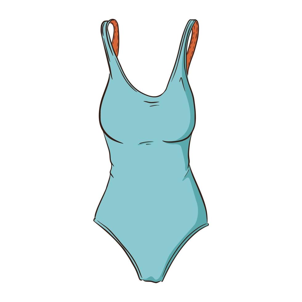 Hand Drawn Blue Swimsuit 2275481 Vector Art At Vecteezy