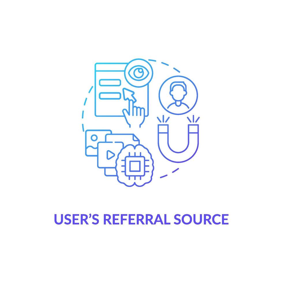 User referral source blue gradient concept icon 2283250 Vector Art at ... User referral source blue gradient concept icon 2283250 Vector Art at ...