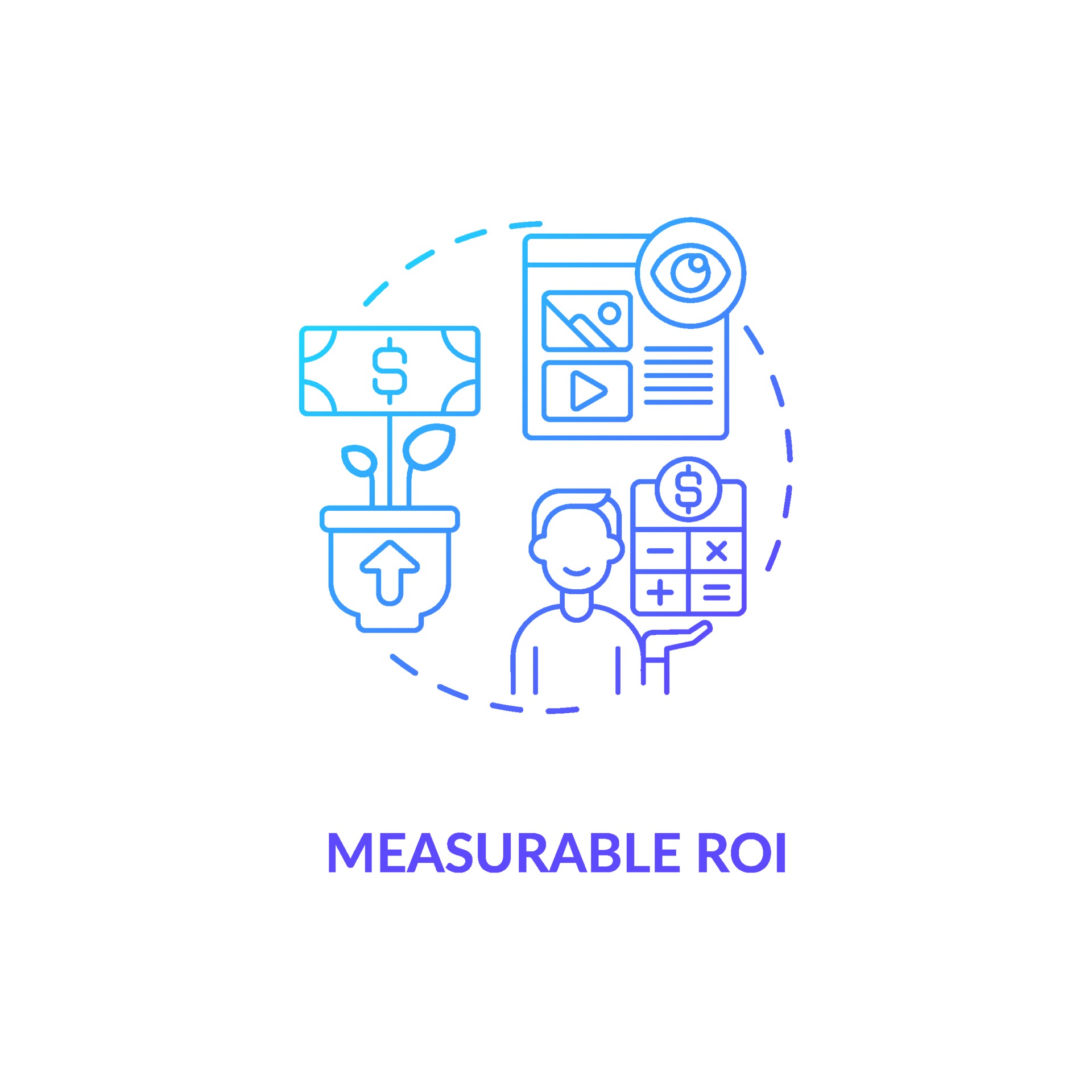 Measurable ROI blue gradient concept icon 2283291 Vector Art at Vecteezy Measurable ROI blue gradient concept icon 2283291 Vector Art at Vecteezy