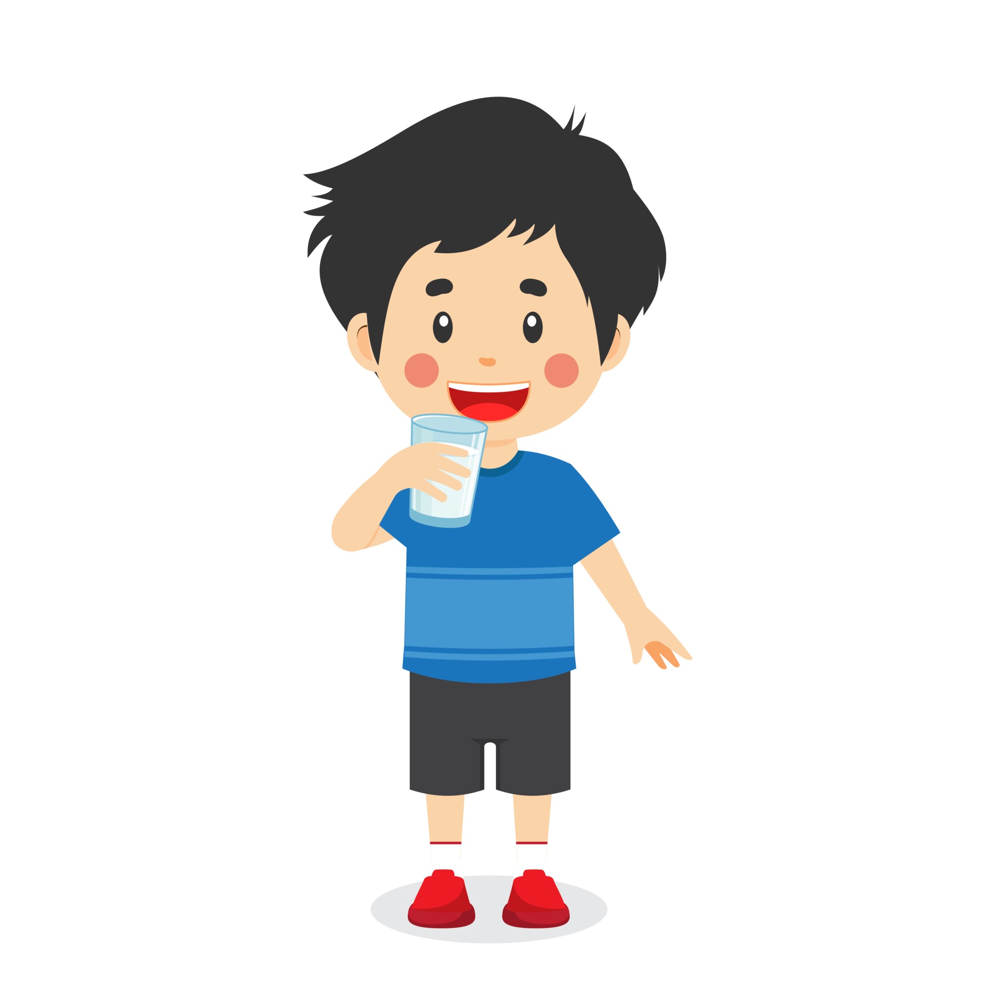 Boy Drinking Vector Art Icons And Graphics For Free Download