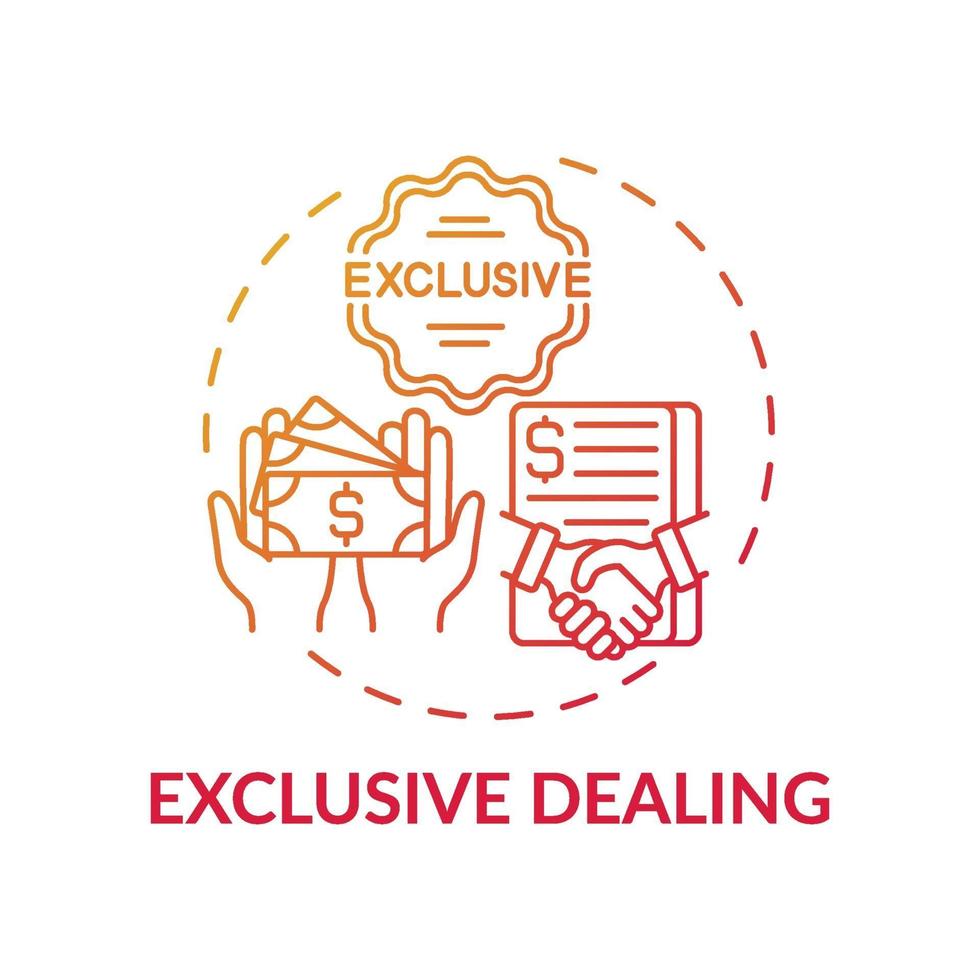 Exclusive dealing concept icon 2283625 Vector Art at Vecteezy Exclusive dealing concept icon 2283625 Vector Art at Vecteezy