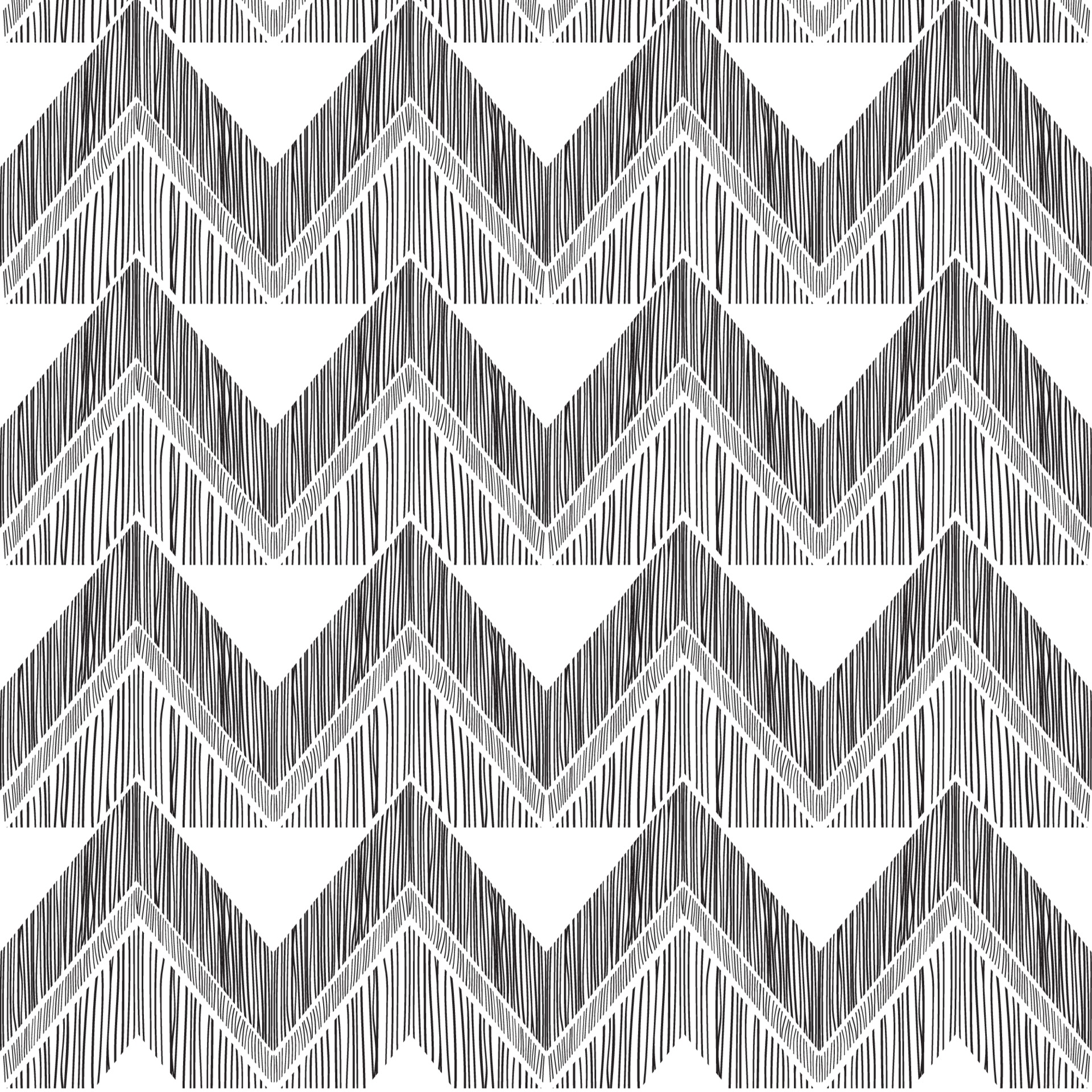 Abstract Geometric Seamless Pattern Fabric Doodle Zig Zag Line