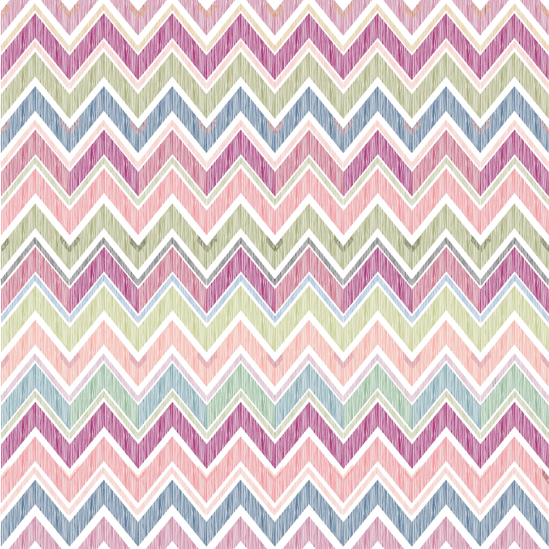 Abstract Geometric Seamless Pattern Fabric Doodle Zig Zag Line