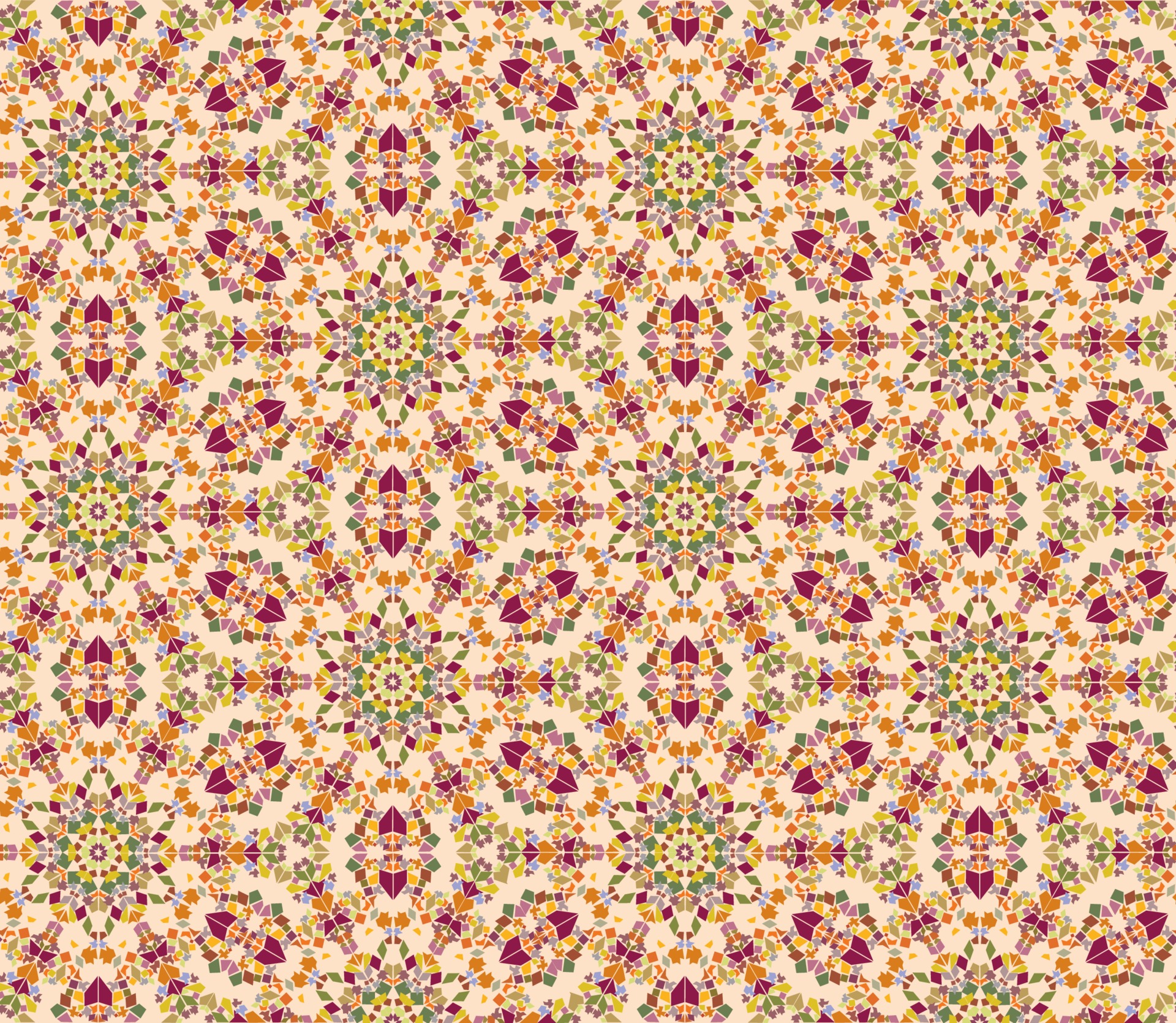 Abstract kaleidoscopic mosaic seamless pattern. Flower geometric ...