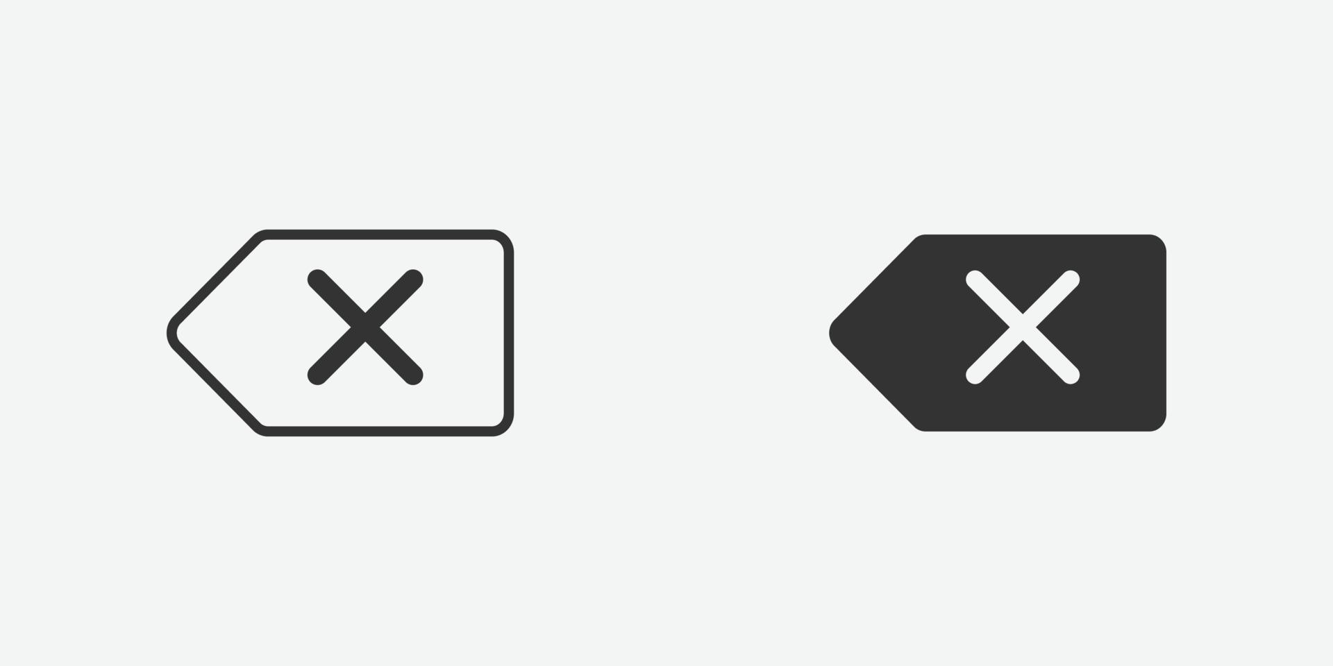 delete icon, remove symbol for web and mobile app 2292417 Vector Art at ...