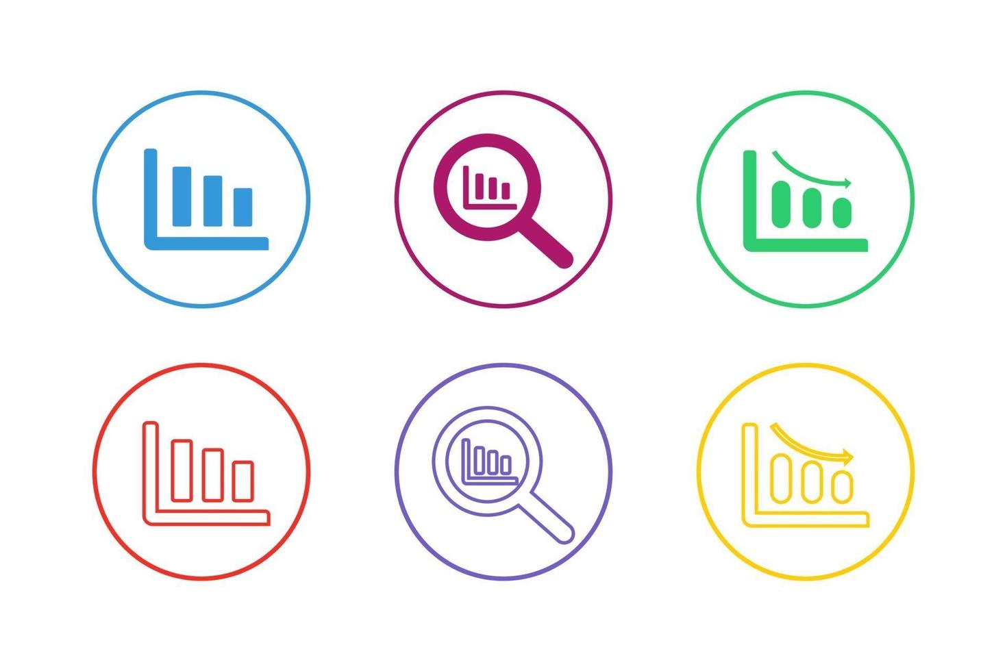 Colorful Graph Icon Set 2292738 Vector Art at Vecteezy