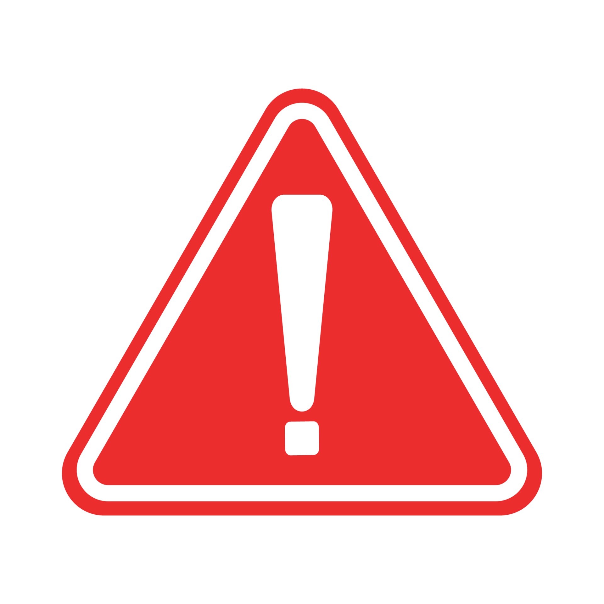 Exclamation mark symbol,Red Warning Dangerous icon on white background ... Exclamation mark symbol,Red Warning Dangerous icon on white background ...