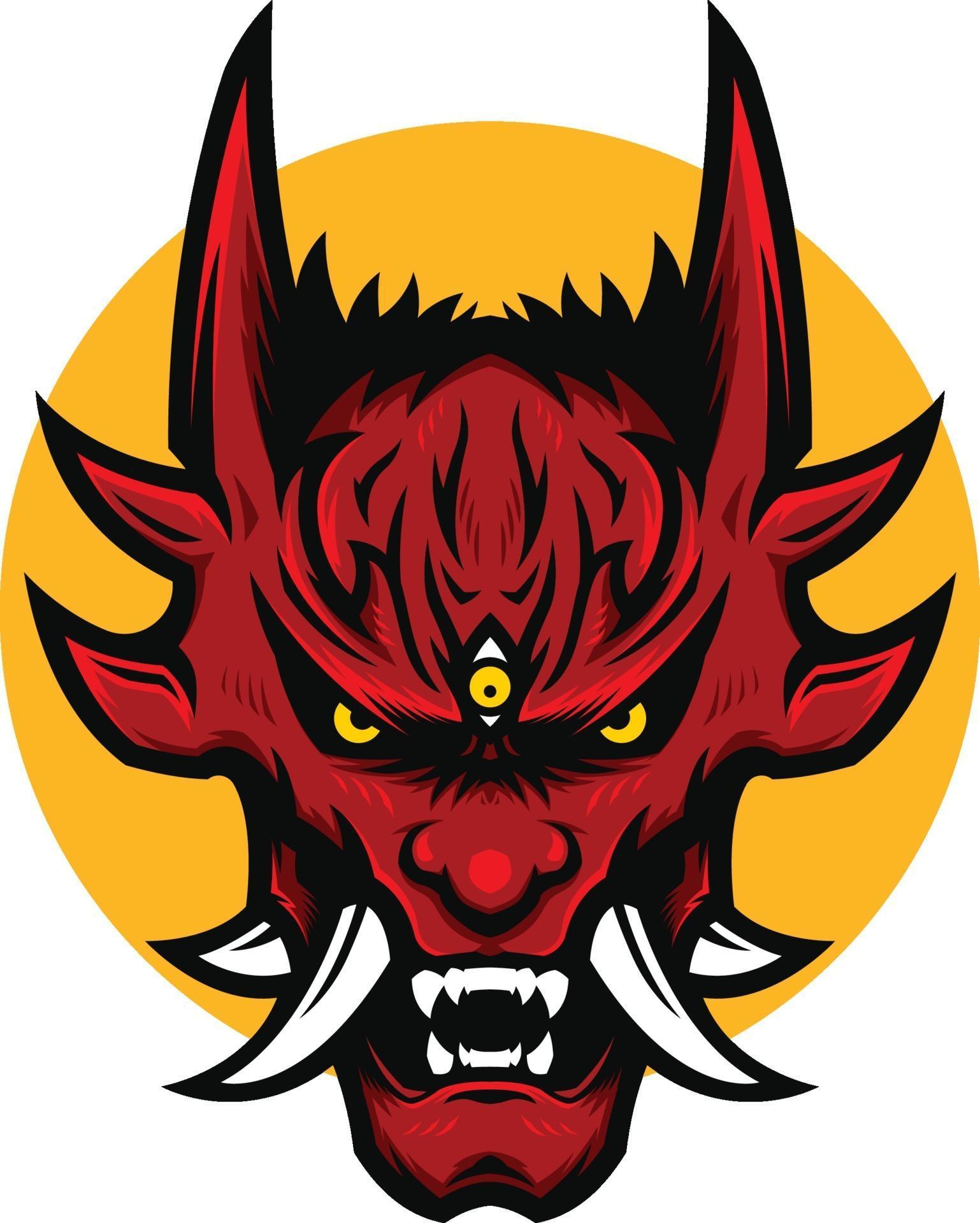 Illustration Of Angry Red Devil Head Mascot 2293745 Vector Art At Vecteezy