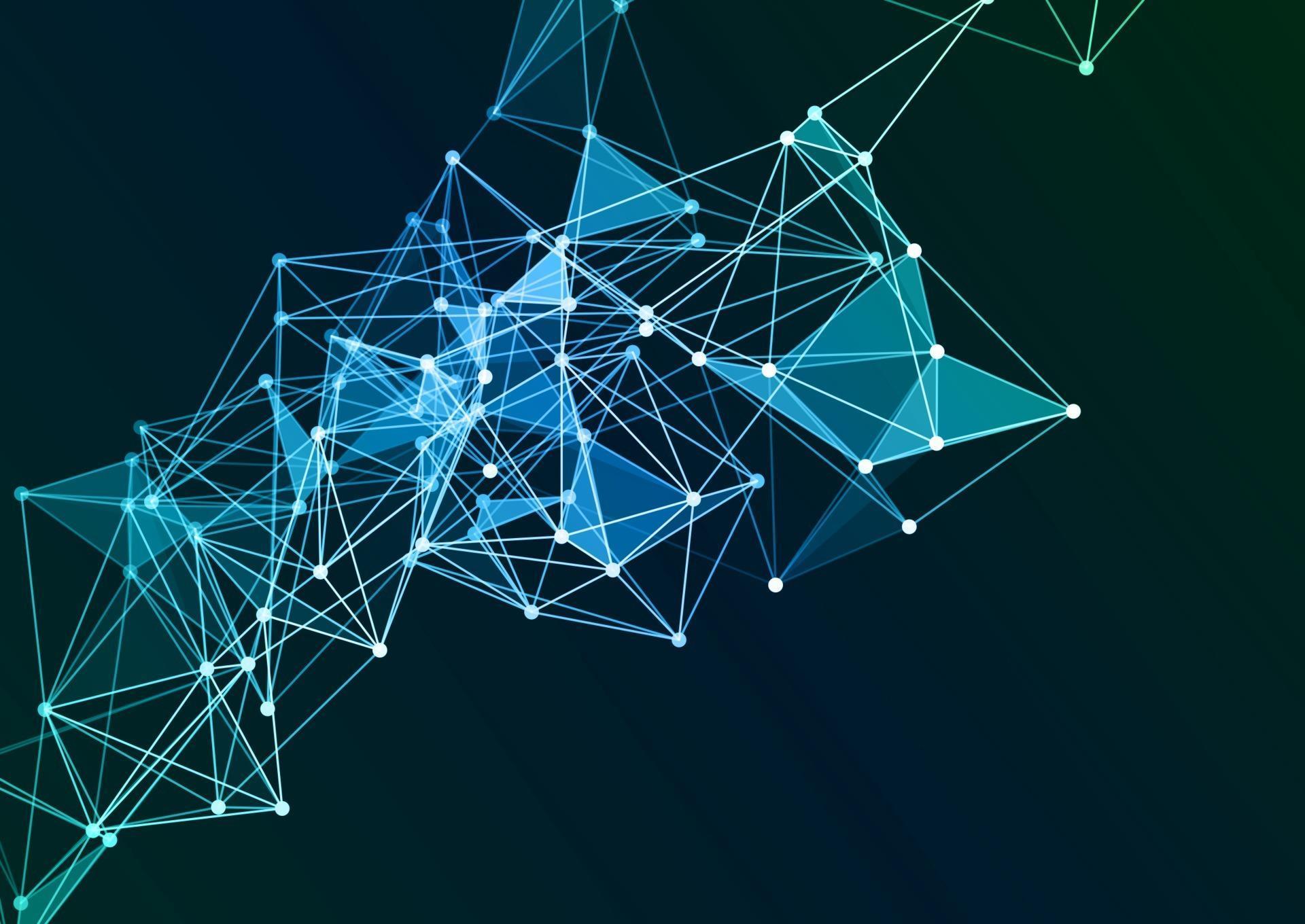 Abstract background with a network connections background design ...