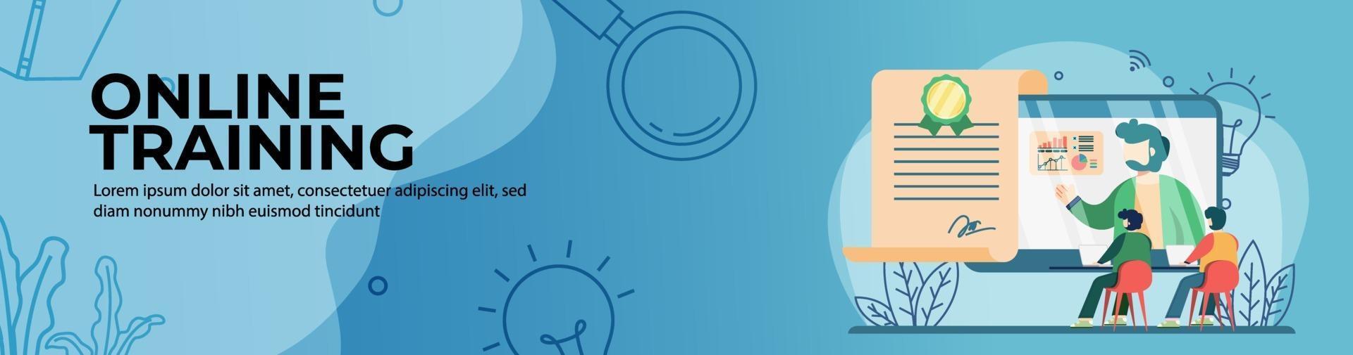 Online Training Web Banner Design 2294136 Vector Art at Vecteezy