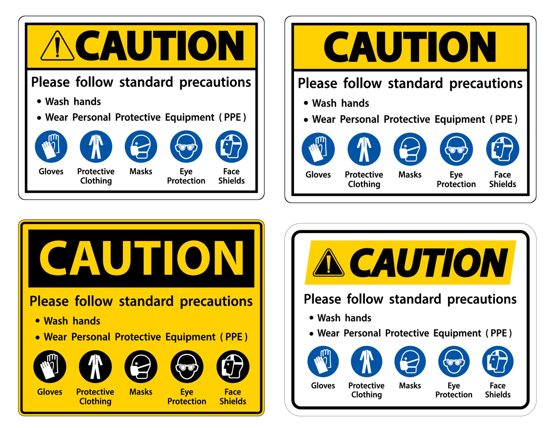 Caution Please Follow Standard Precautions Wash Hands Wear Personal