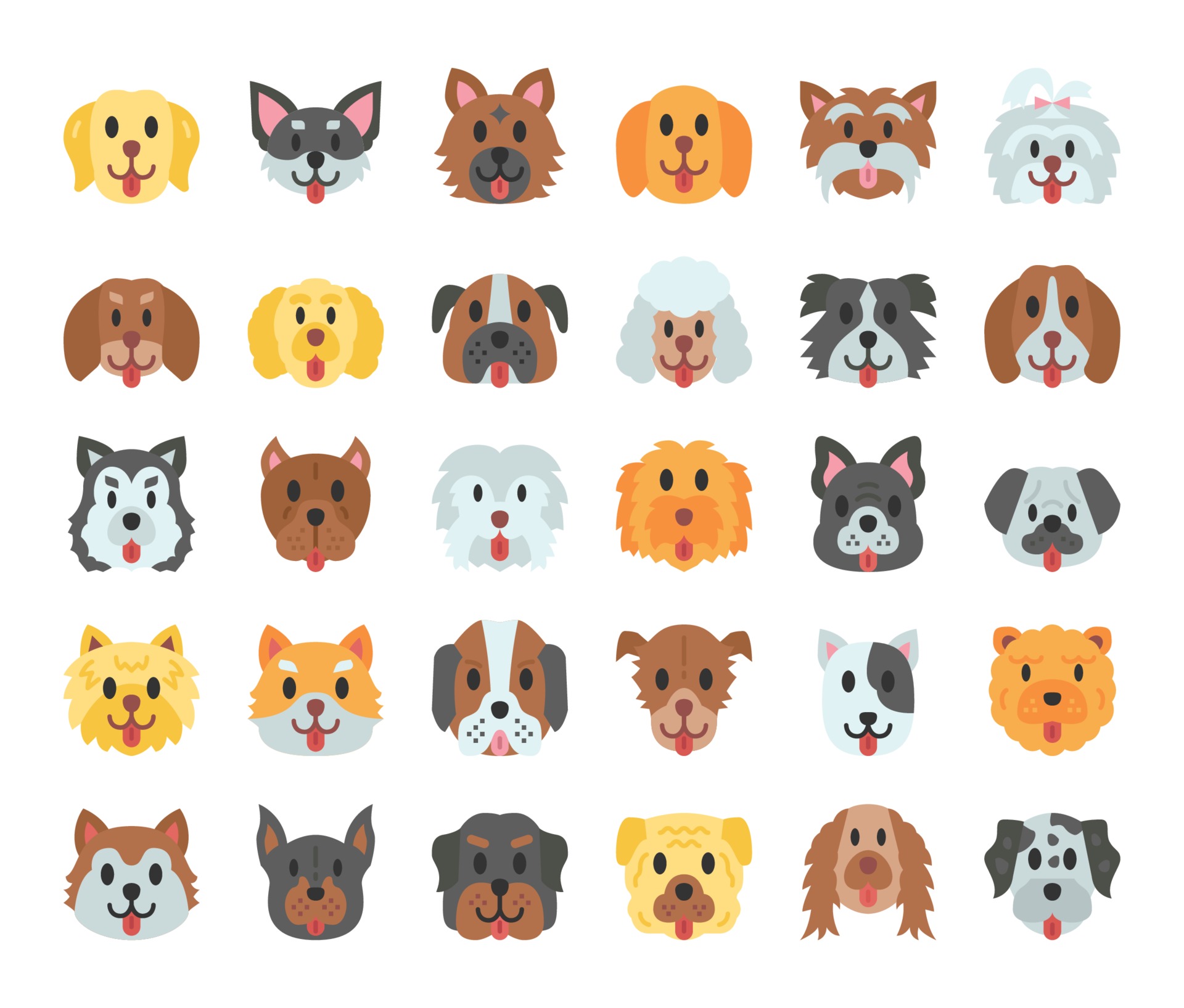 Dog Breeds Flat Vector Icons 2296721 Vector Art at Vecteezy Dog Breeds Flat Vector Icons 2296721 Vector Art at Vecteezy