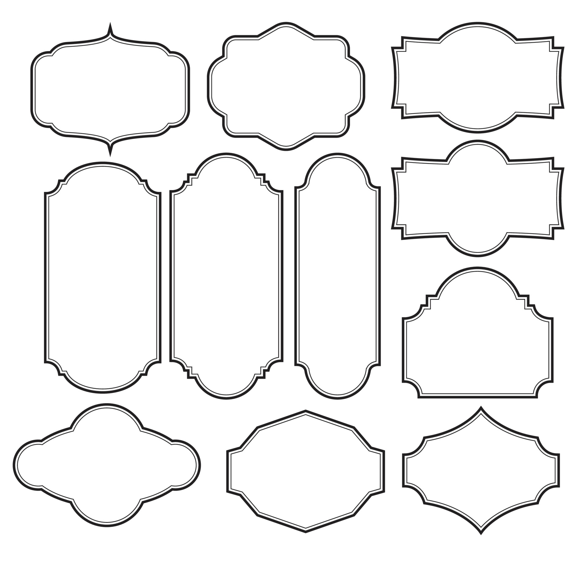 Set Of Frames Border Design 2301147 Vector Art At Vecteezy