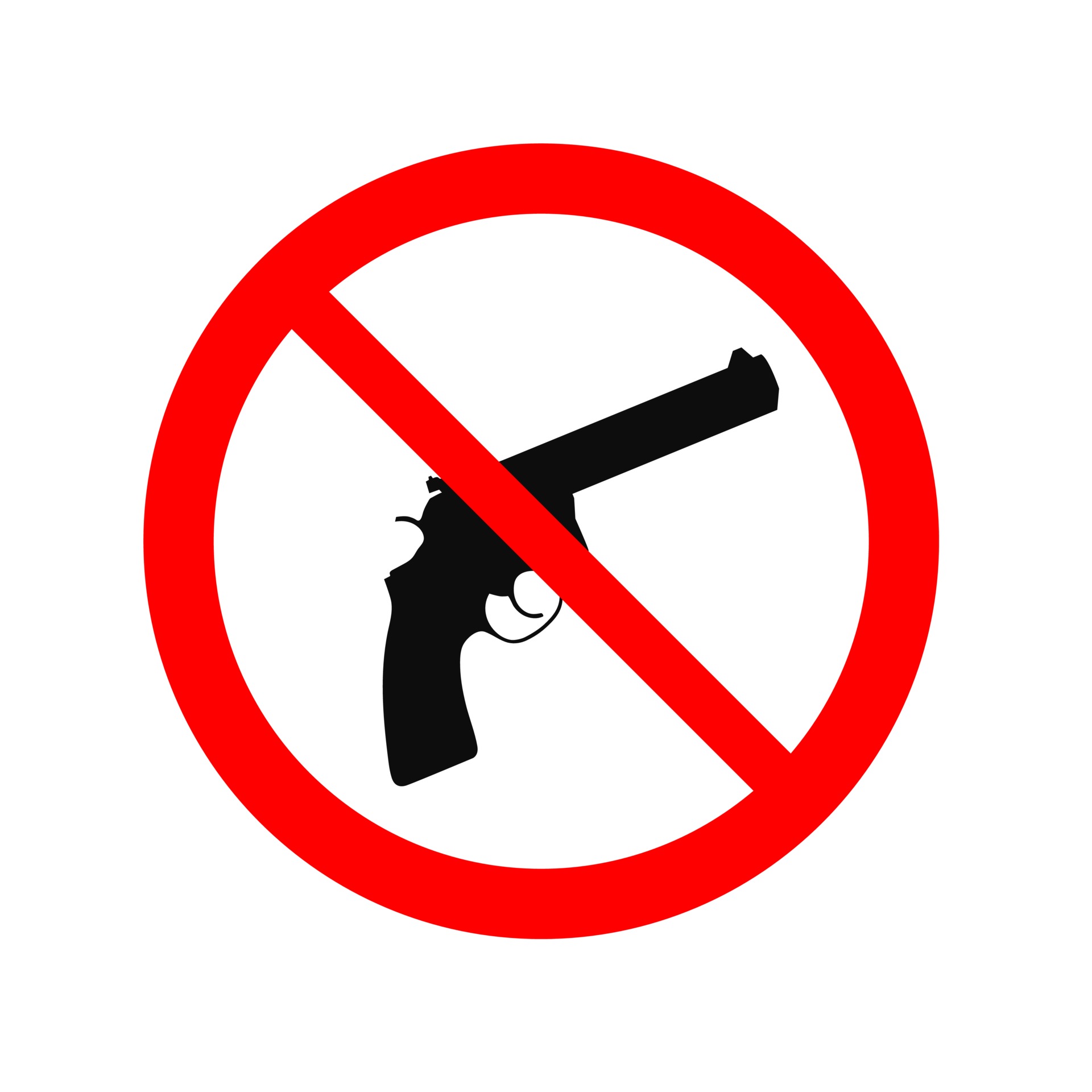 No weapons sign - guns prohibition - stop shooting vector emblem ...