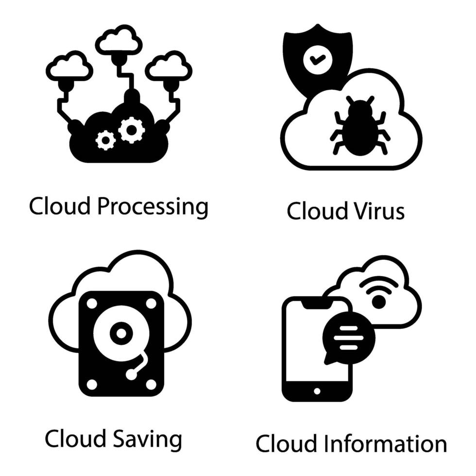 Cloud Computing and Processing 2302838 Vector Art at Vecteezy