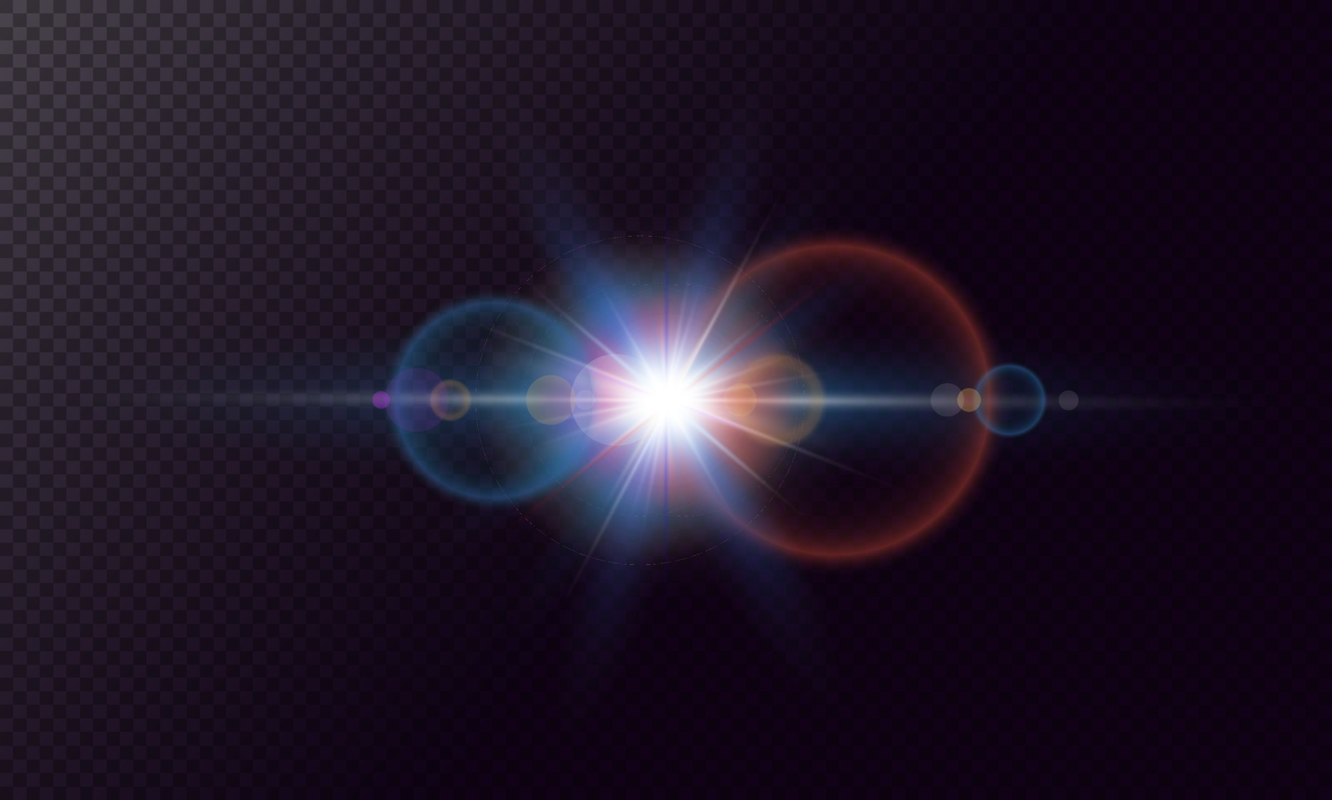 Glowing lens flares. Flash with colorful twinkle effect. Vector 2304415 Vector Art at Vecteezy
