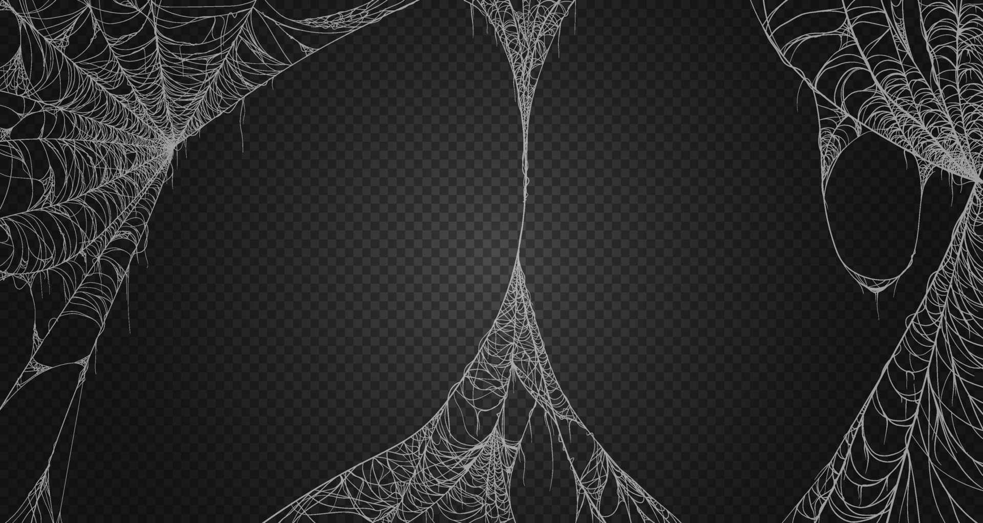 Cobweb realism set. Isolated on black transparent background. Spiderweb ... Cobweb realism set. Isolated on black transparent background. Spiderweb ...