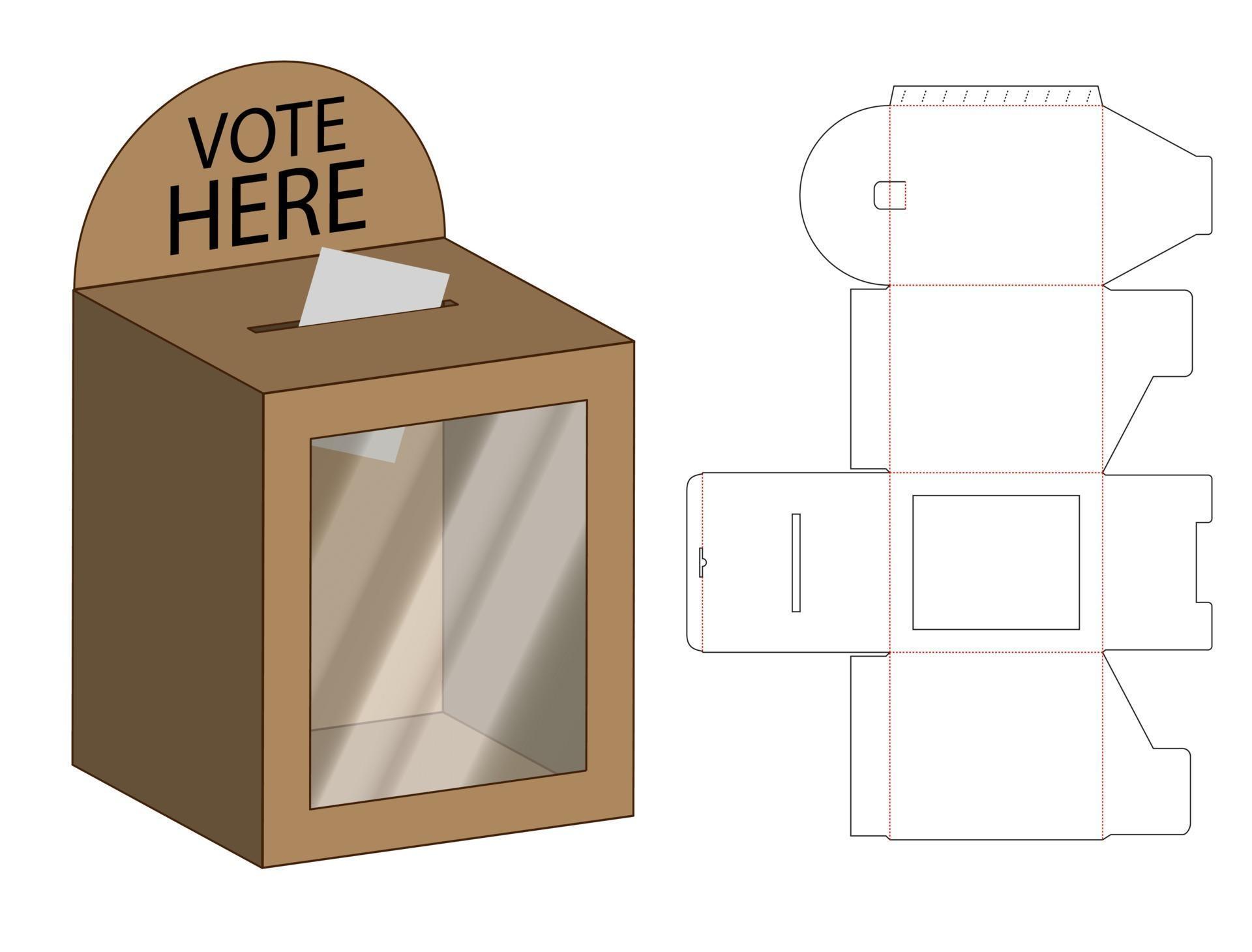 Lucky Draw Box 3d Mockup With Dieline 2304533 Vector Art At Vecteezy