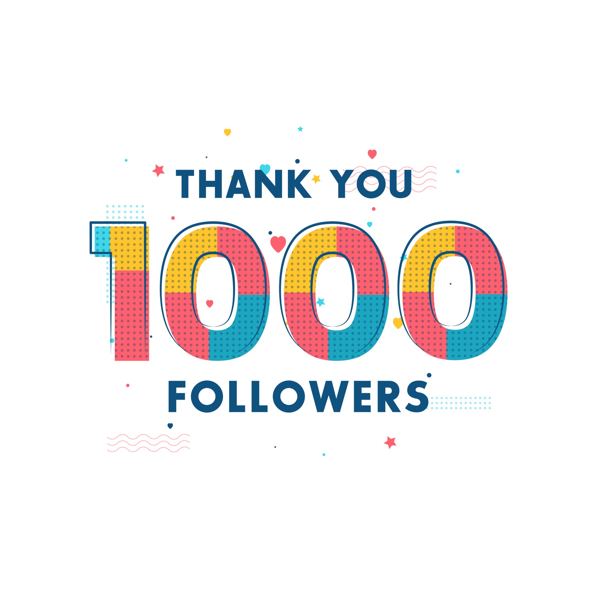 Thank you 1000 Followers celebration, Greeting card for 1k social ... Thank you 1000 Followers celebration, Greeting card for 1k social ...