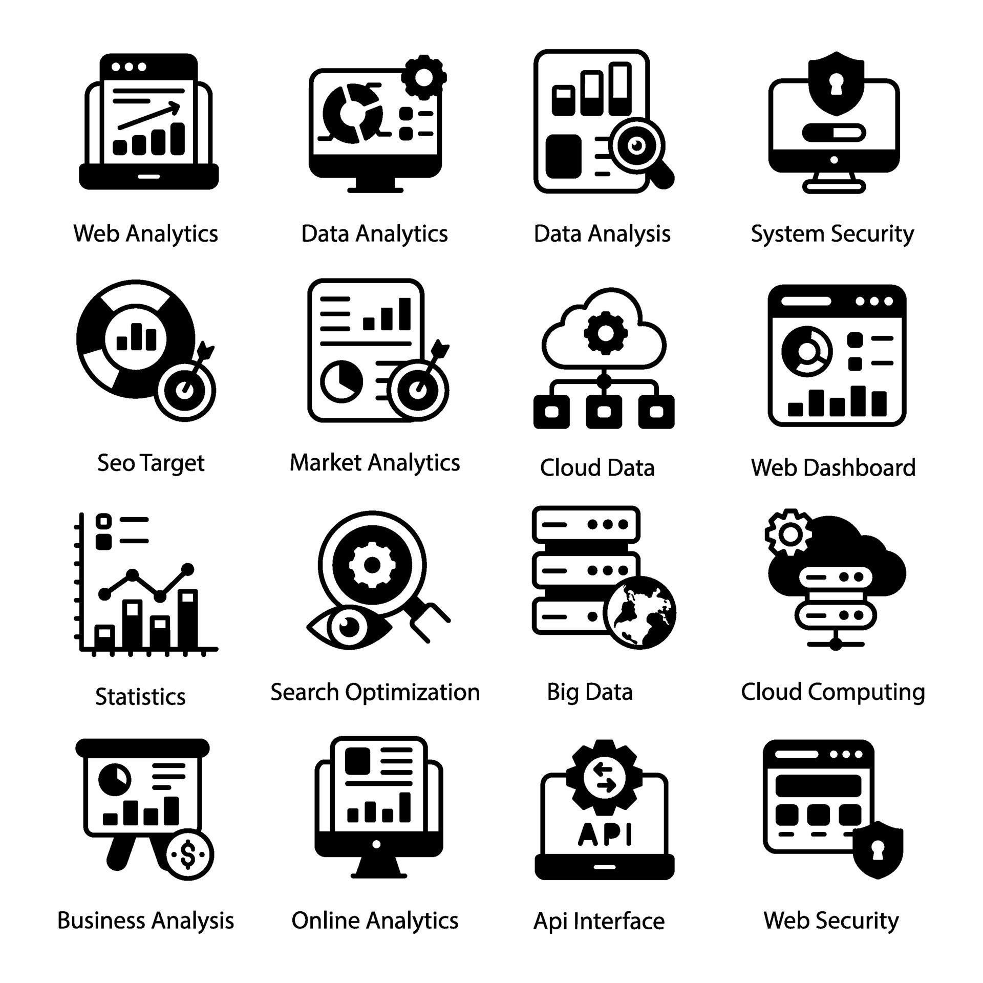 Web Analytics Elements 2307772 Vector Art at Vecteezy