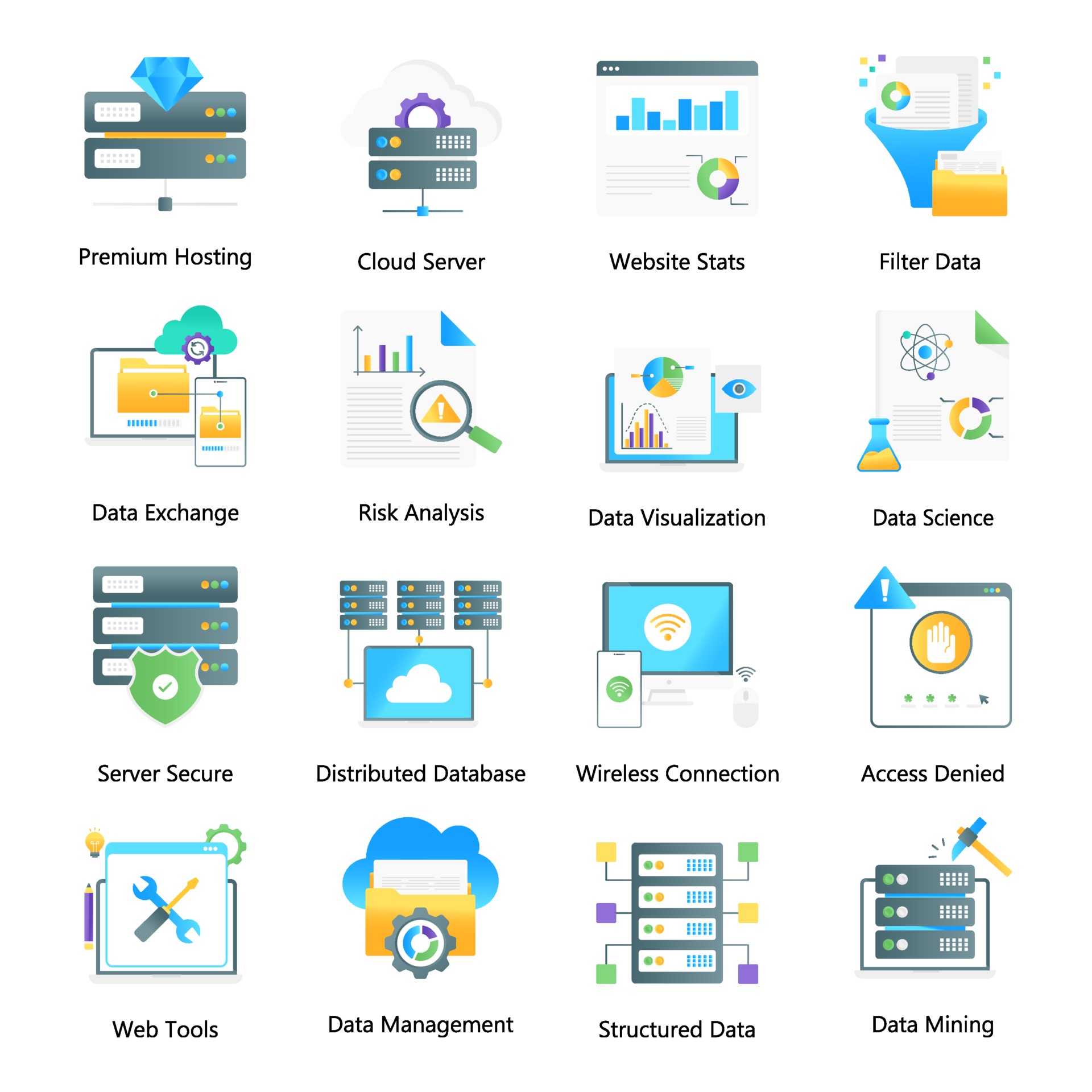 Data Management Flat Gradient 2307783 Vector Art at Vecteezy