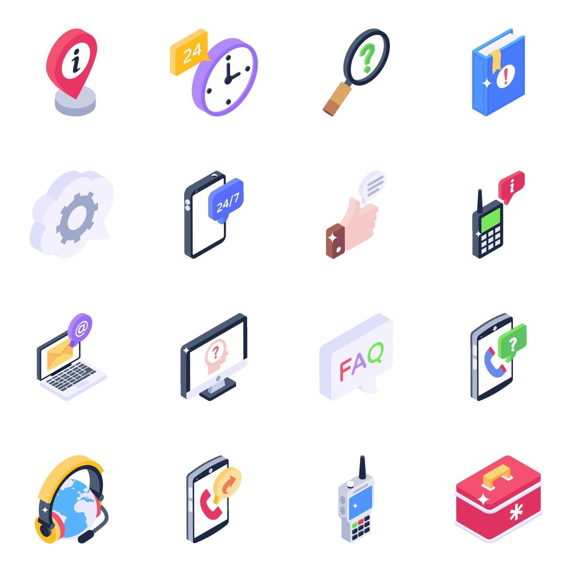 Customer Support Elements 2308051 Vector Art at Vecteezy